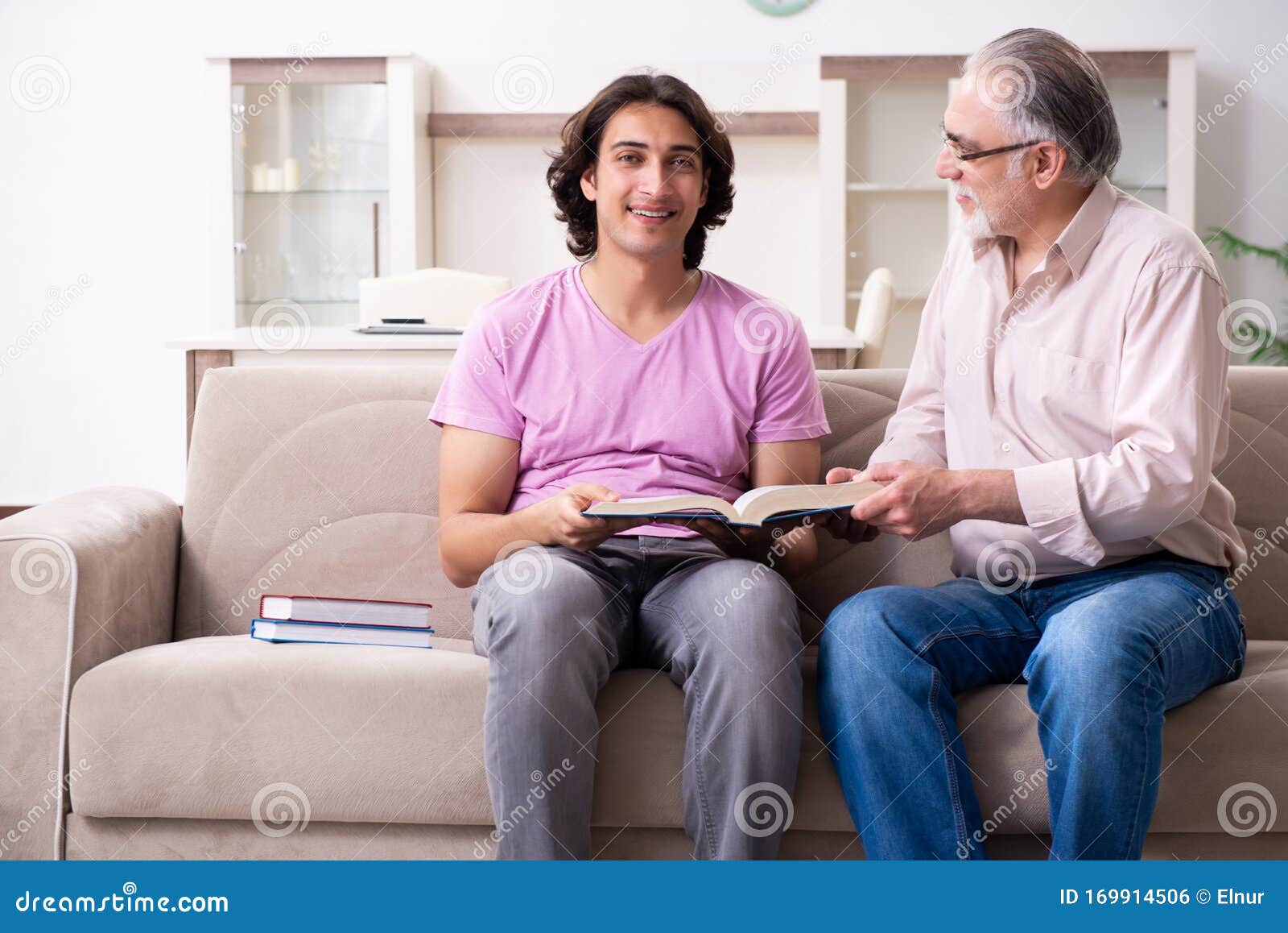 Young Student and His Father Stock Photo - Image of book, exams: 169914506