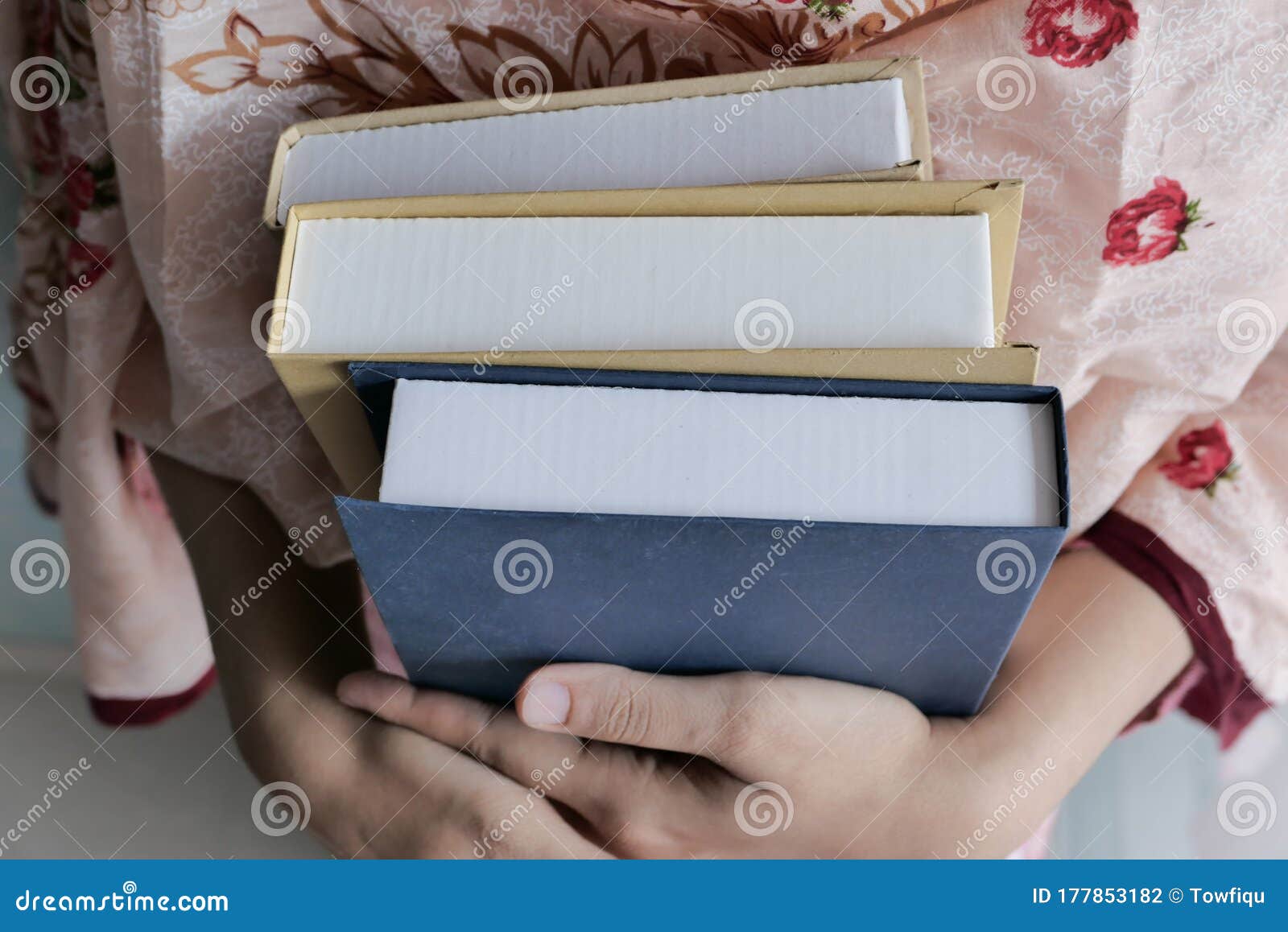 Young Student Holding Books in Her Hands Stock Photo - Image of jacket ...