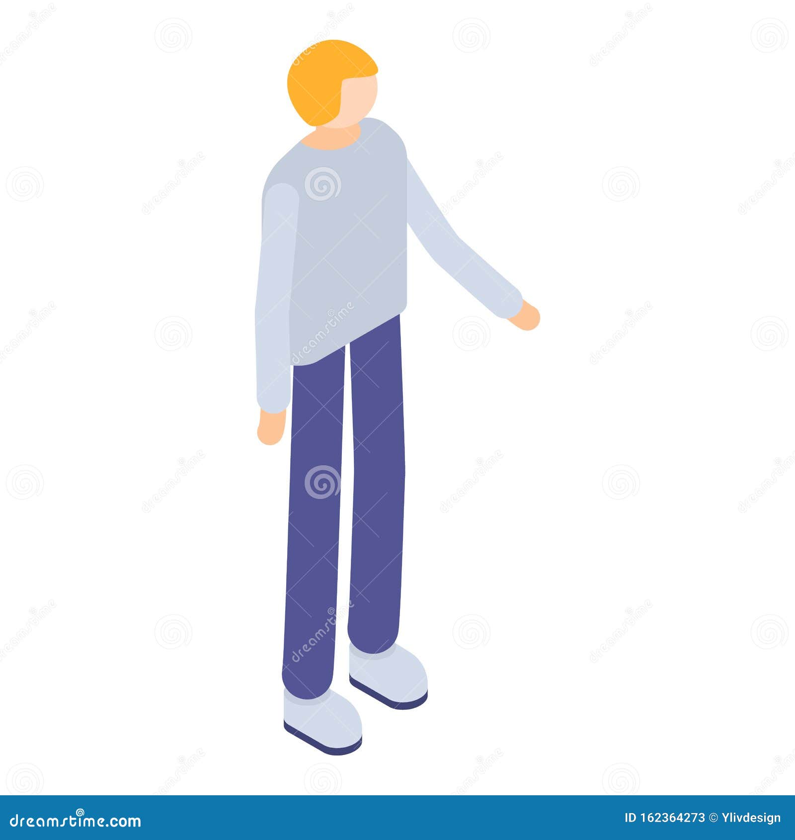 Young Student Icon, Isometric Style Stock Vector - Illustration of ...