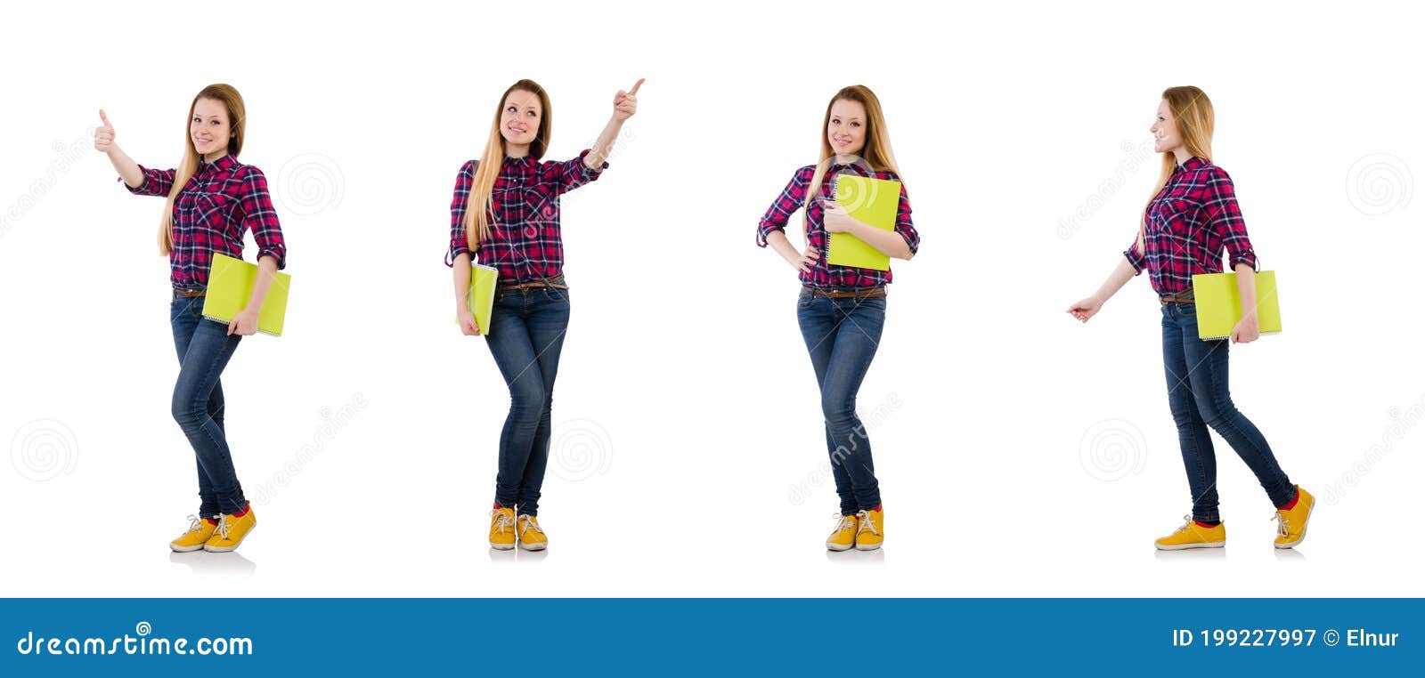 Young Student Isolated on White Stock Image - Image of poses ...