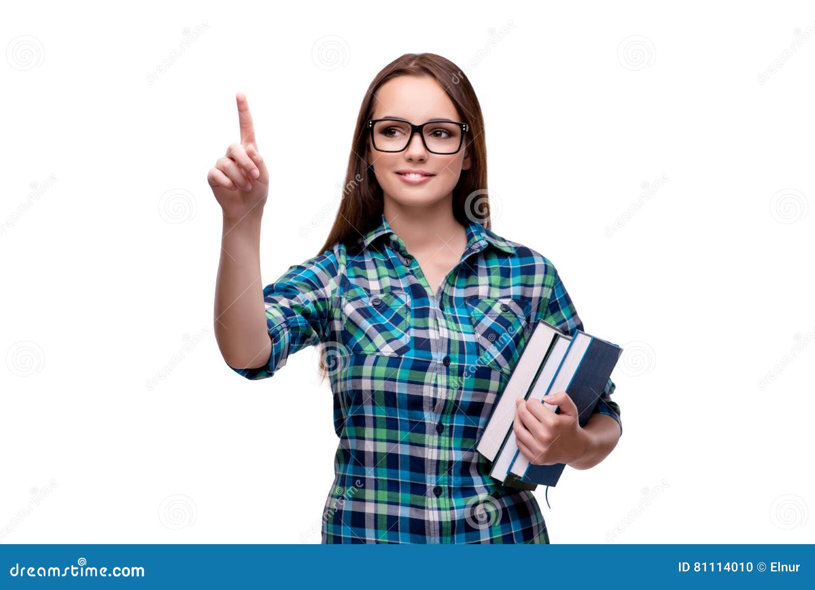 The Young Student Isolated on the White Background Stock Photo - Image ...