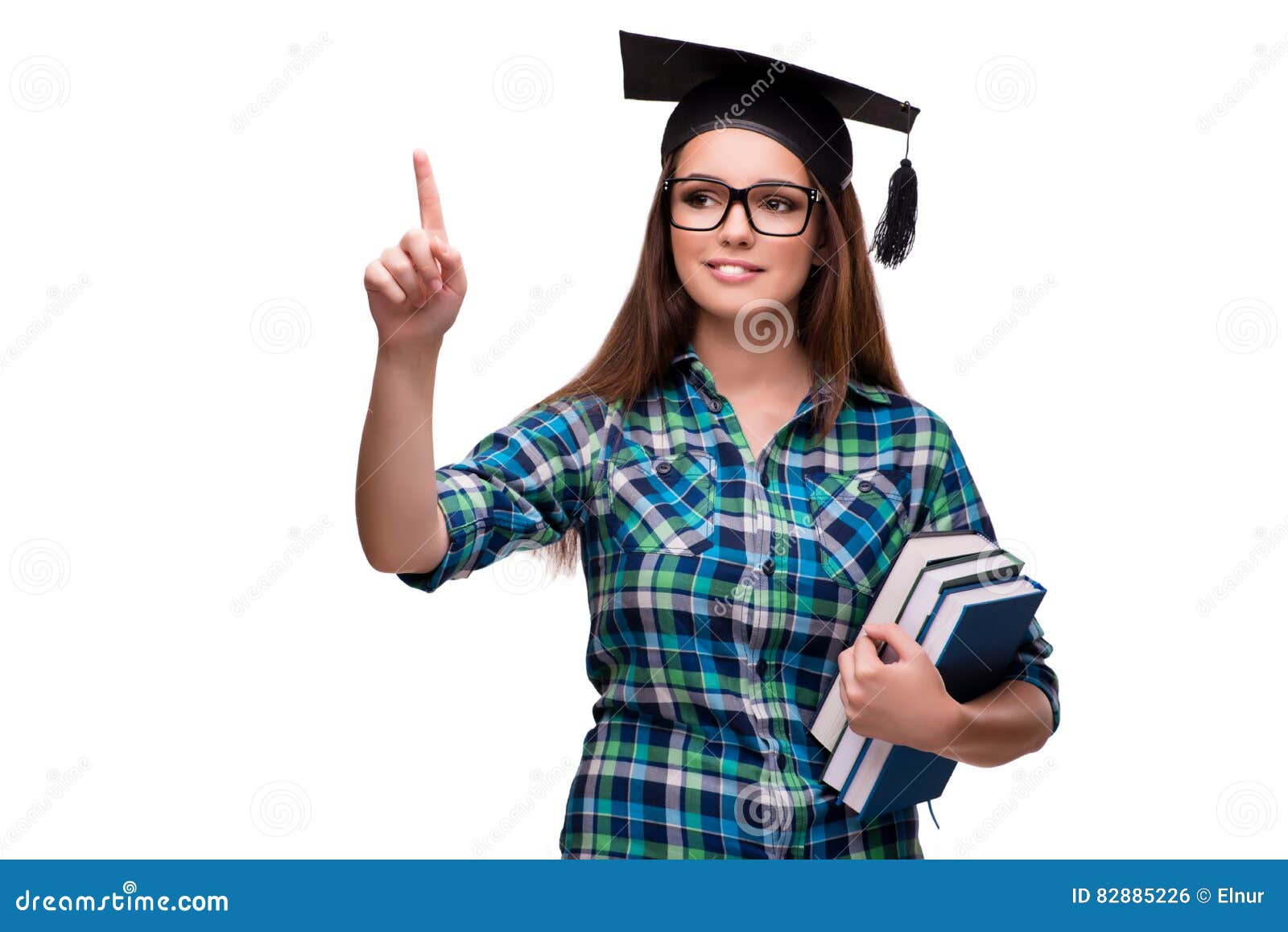 The Young Student Isolated on the White Background Stock Photo - Image ...