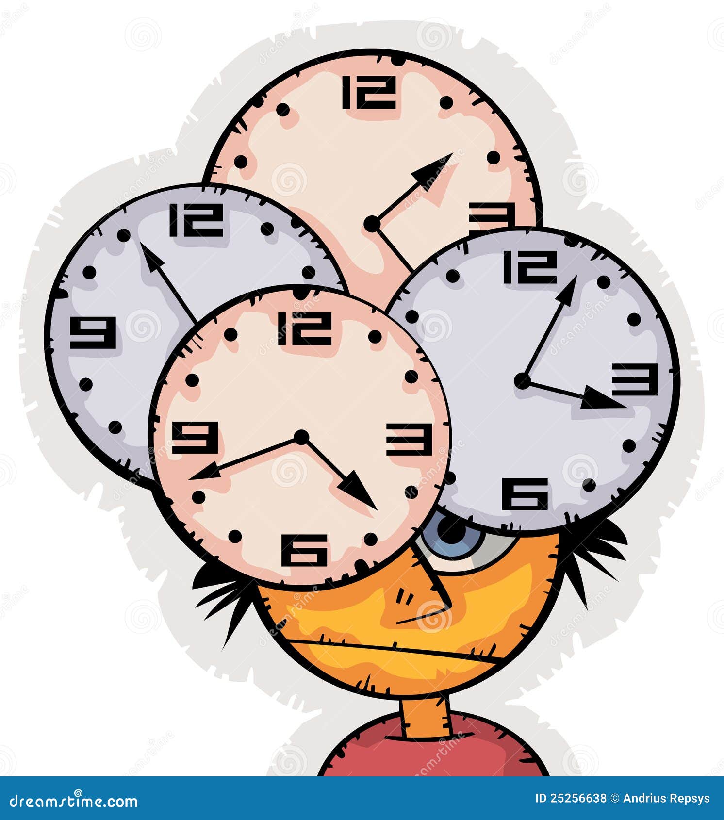 Young student lacking time stock illustration. Illustration of lazy ...