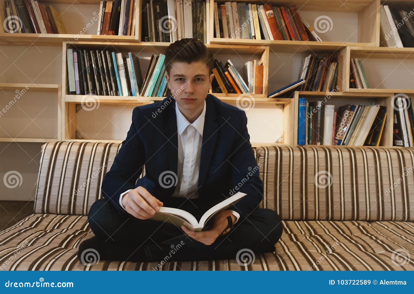 Young Student Learning in Front of Bright Window Editorial Stock Image ...
