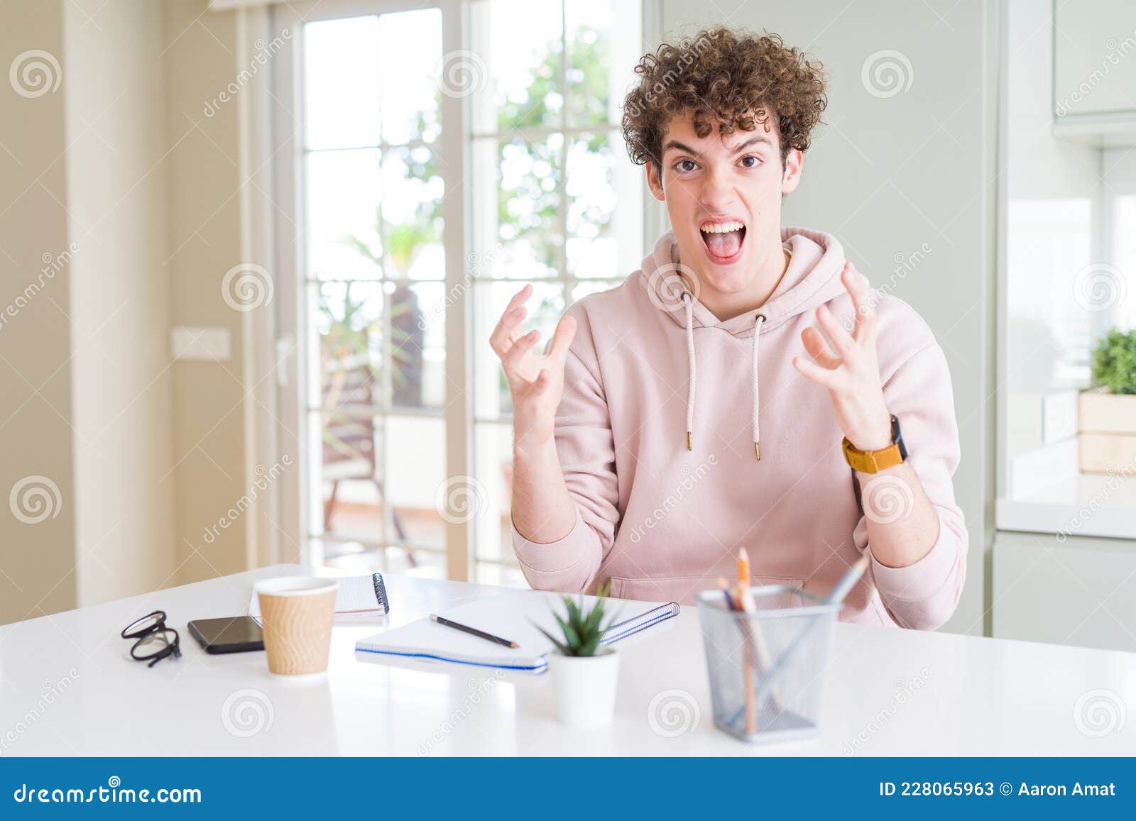 Studying Frustration Tirred Student And Book Royalty-Free Stock Image ...