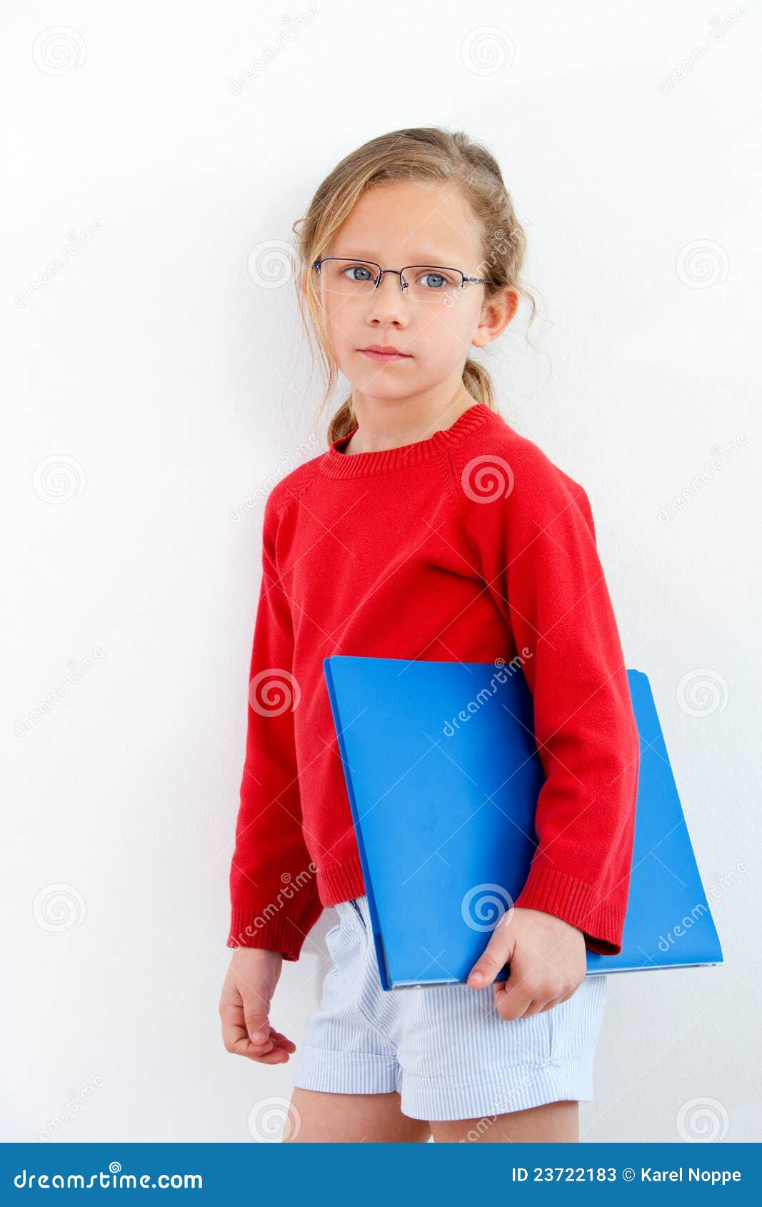 Young Student with Notebook. Stock Image - Image of female, childhood ...