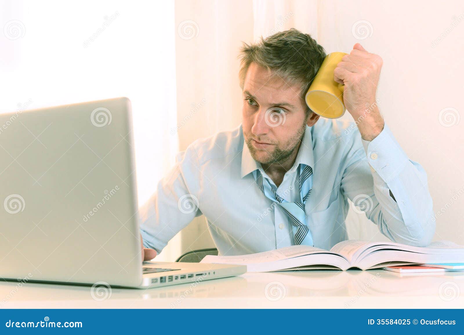 Young Student Overwhelmed stock image. Image of frustrated - 35584025