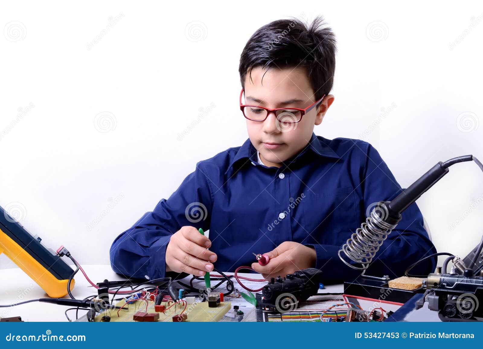Young Student Performs Experiments Stock Image - Image of ...