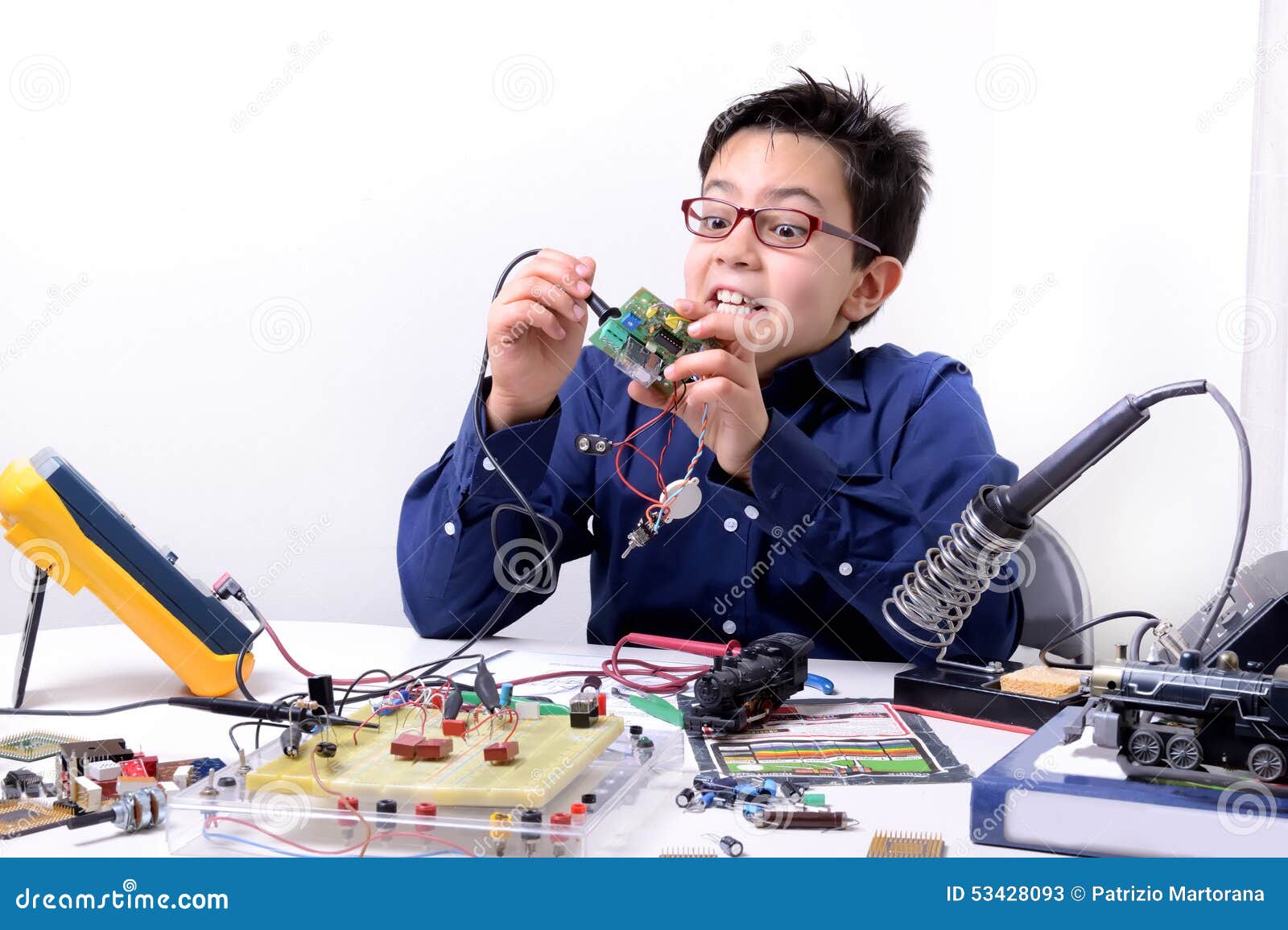 Young Student Performs Experiments Stock Image - Image of experiments ...