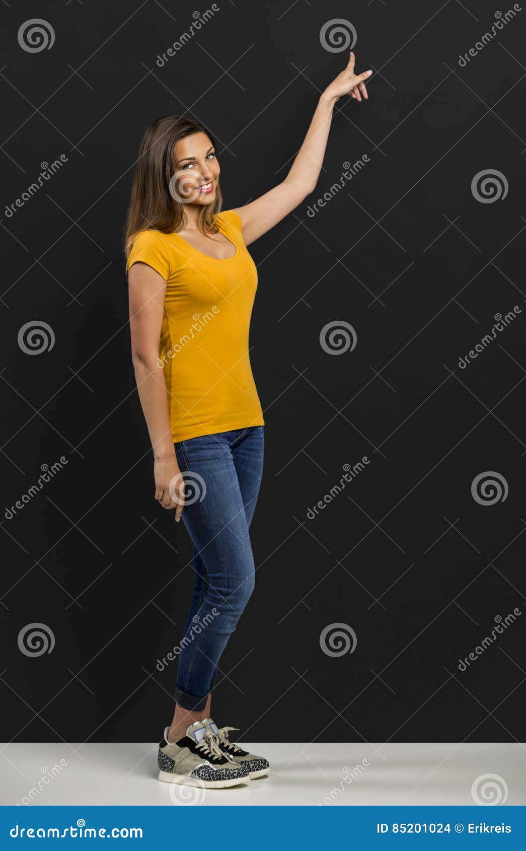 Young student Pointing stock photo. Image of people, female - 85201024