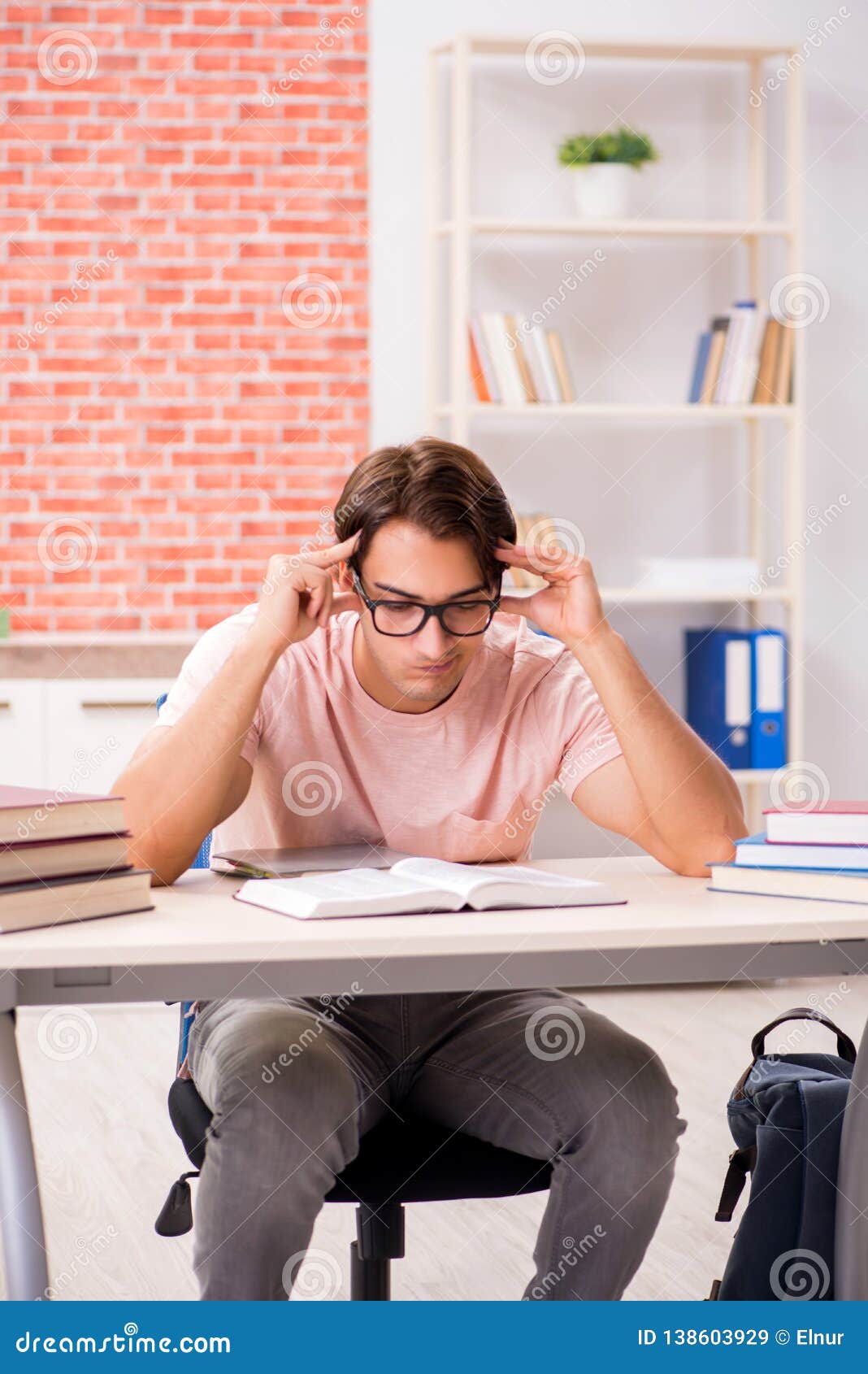 The Young Student Preparing for College Exams Stock Image - Image of ... The Young Student Preparing for College Exams Stock Image - Image of ...
