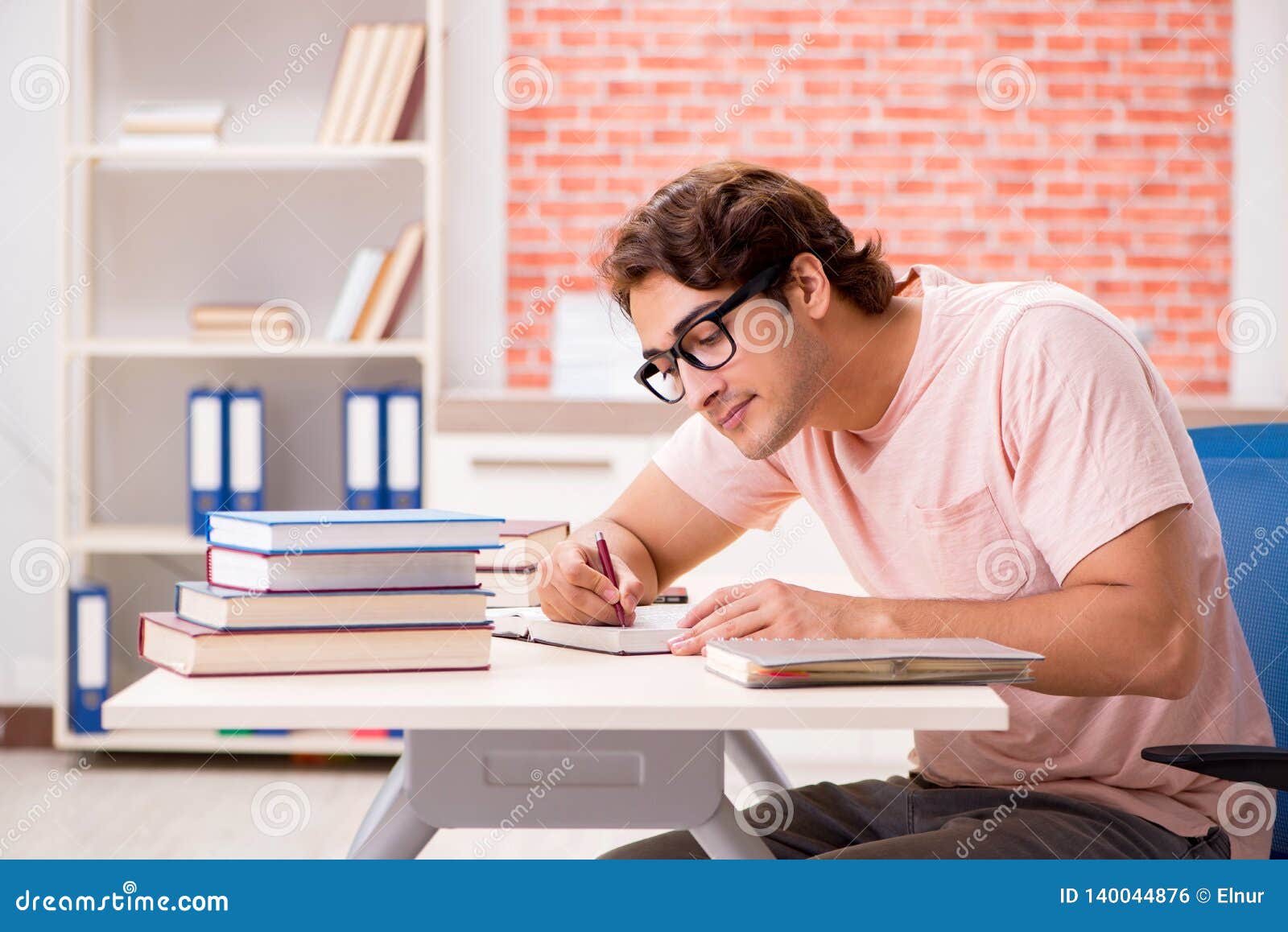 The Young Student Preparing for College Exams Stock Photo - Image of ... The Young Student Preparing for College Exams Stock Photo - Image of ...