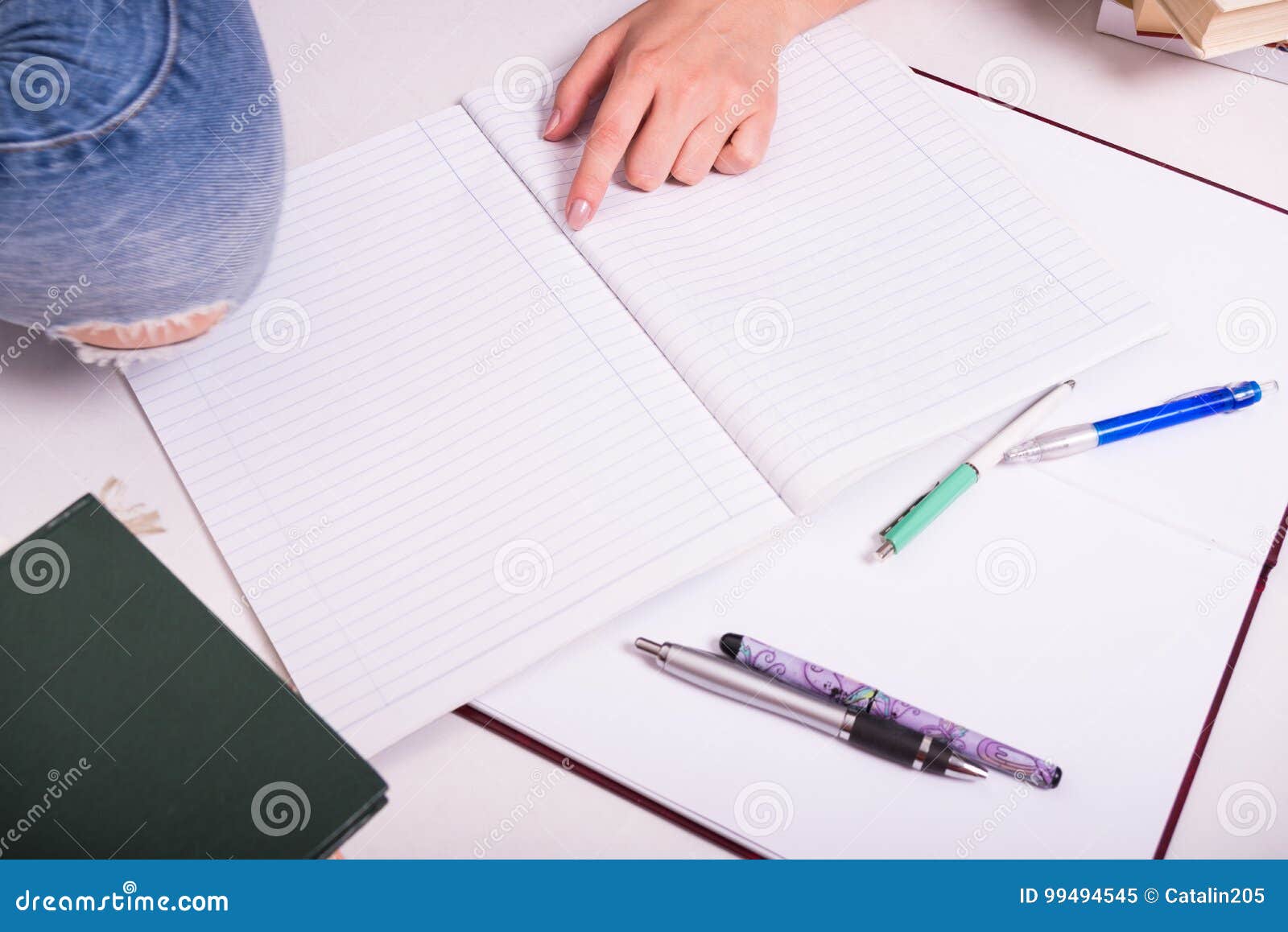 Young Student Preparing Homework Stock Image - Image of focused ...