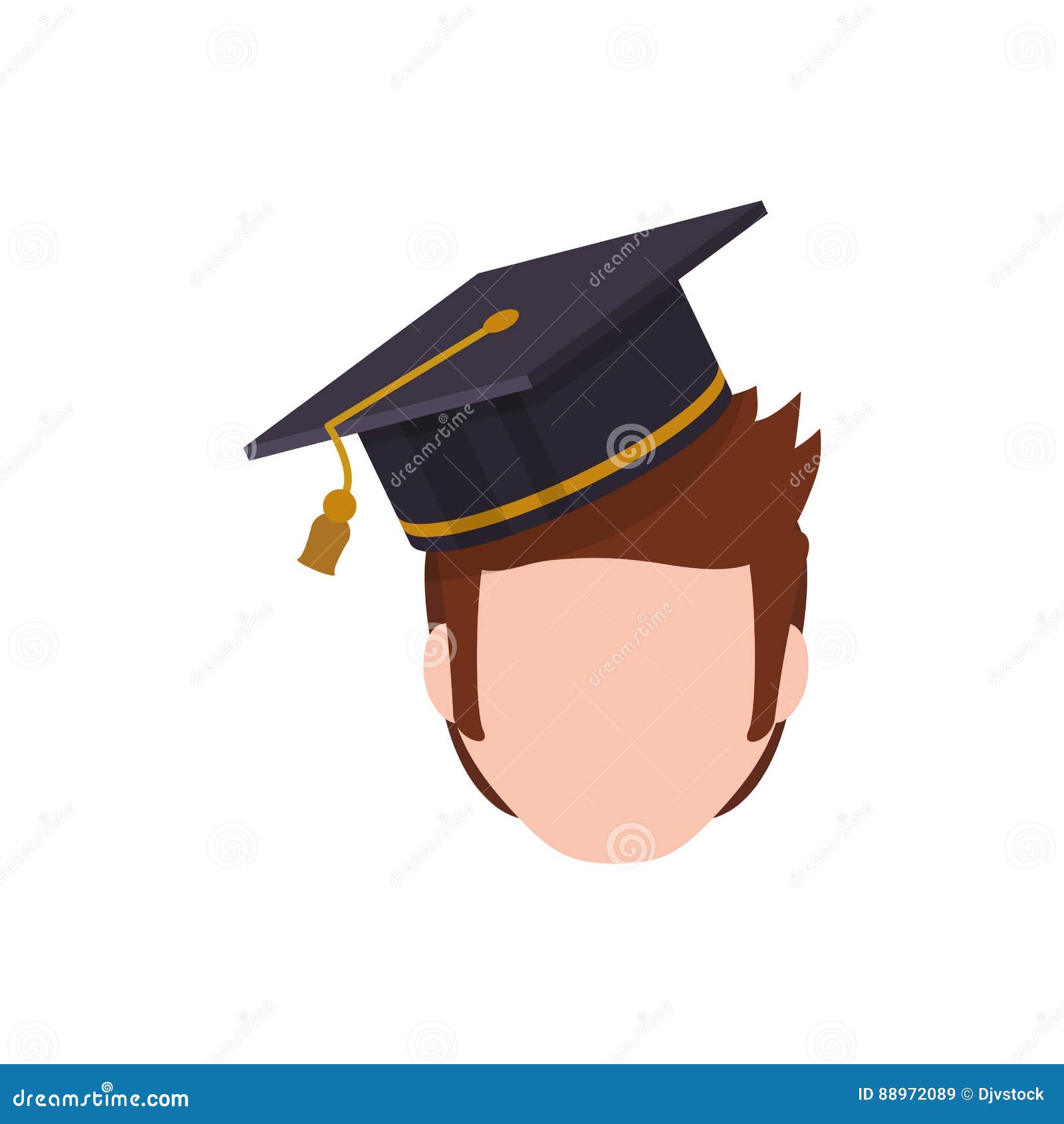 Young student profile stock illustration. Illustration of graphic ...