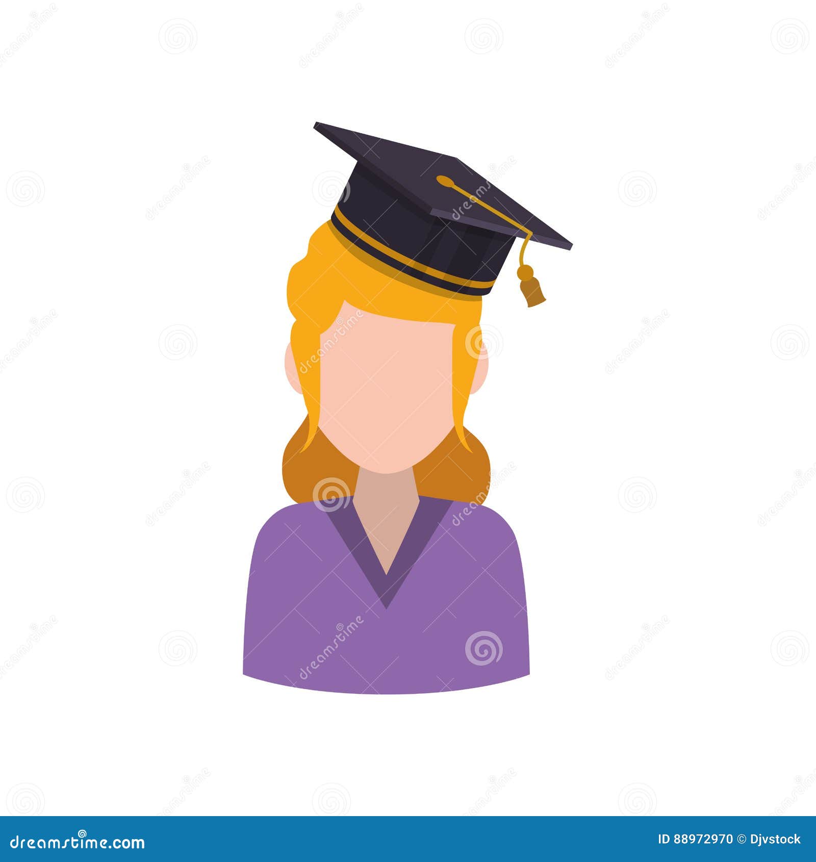 Young student profile stock illustration. Illustration of academy ...