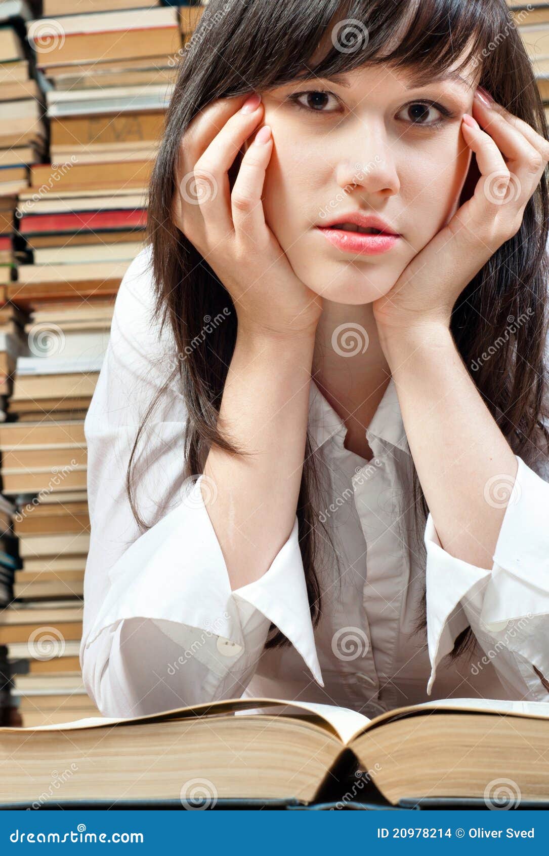 Young student reading stock photo. Image of literature - 20978214