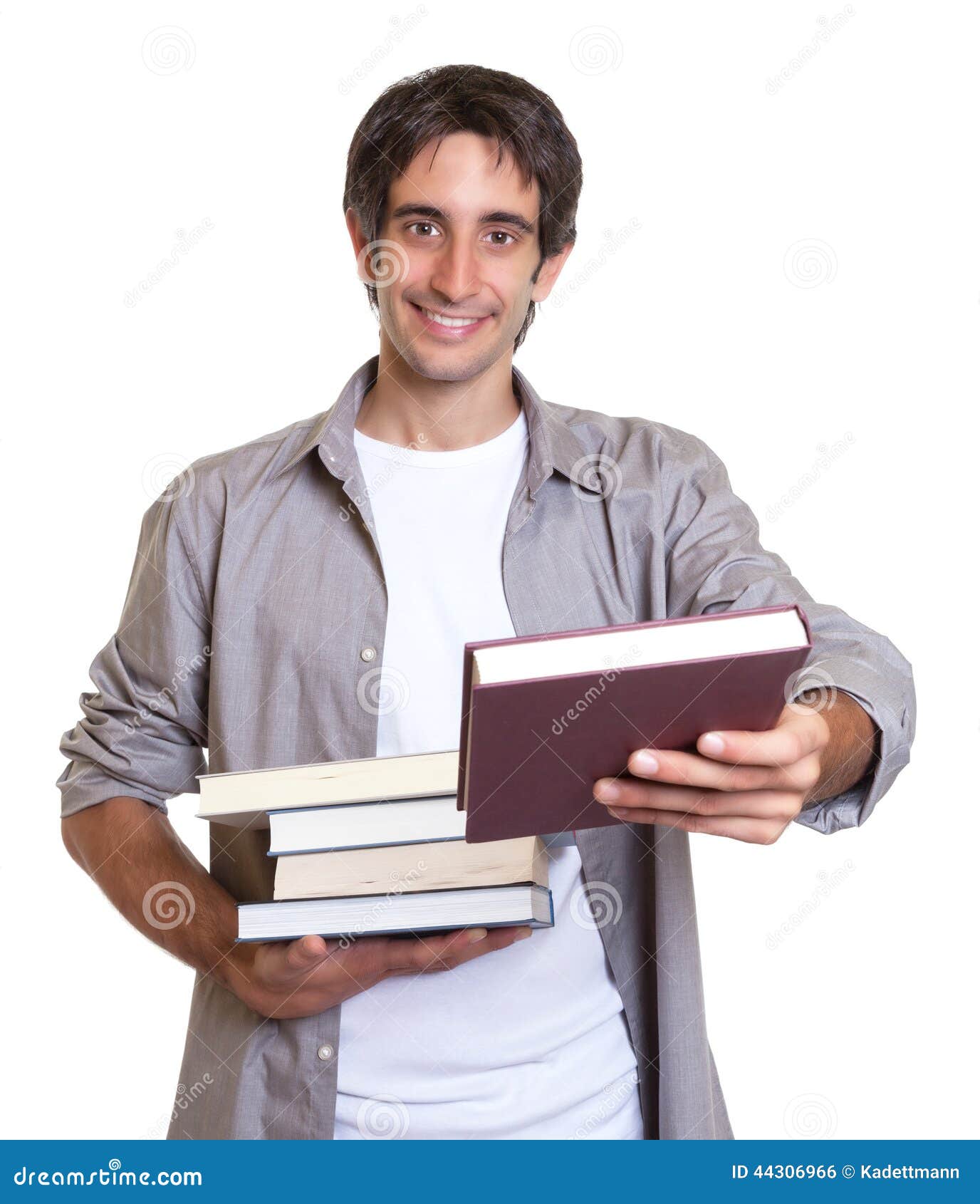 Young Student Recommending a Book Stock Photo - Image of holding, head ...