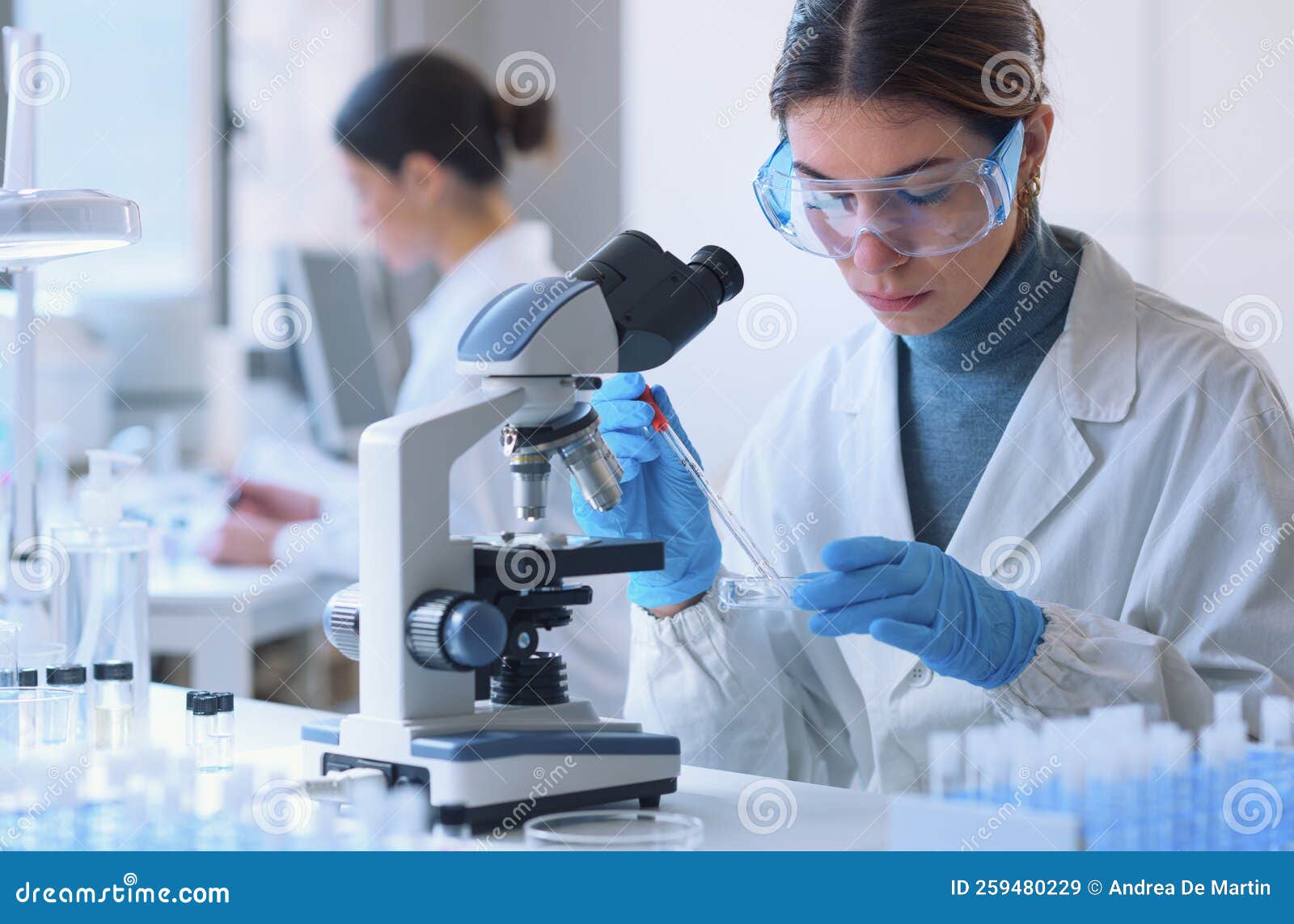 Young Student in the Research Lab Stock Image - Image of woman ...