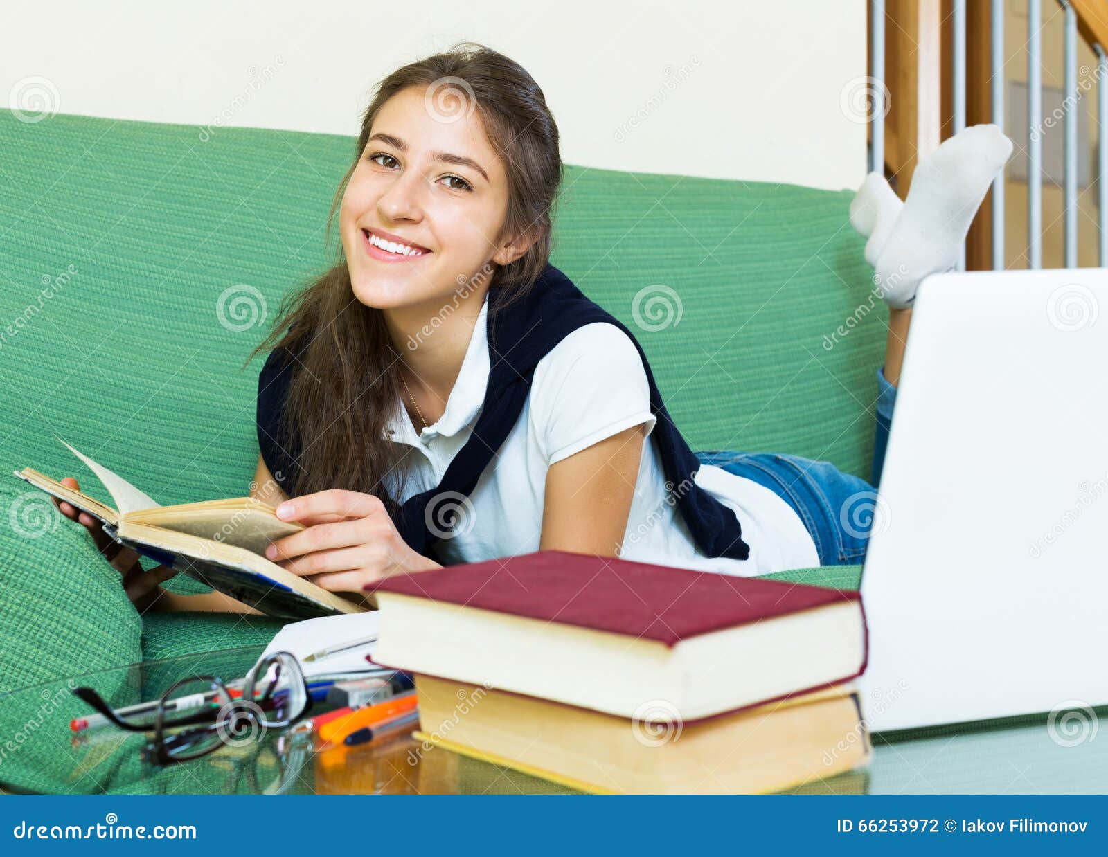 Young Student Study at Home Stock Photo - Image of ordinary, reading ...