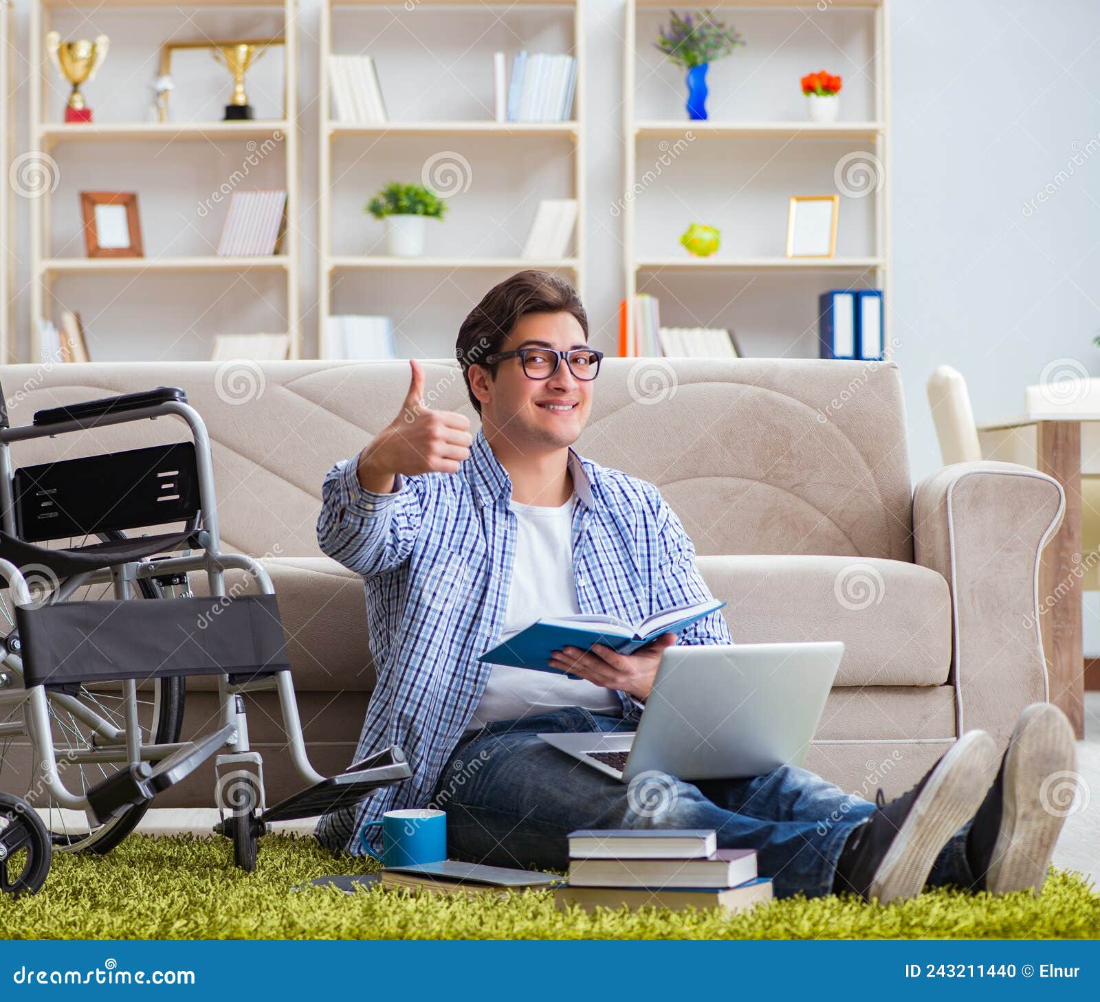Young Student Studying at Home Stock Photo - Image of online, exam ...