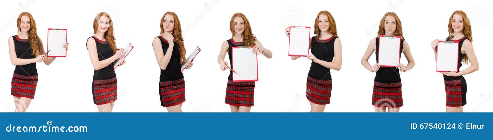 The Young Student in Various Poses Isolated on White Stock Photo ...