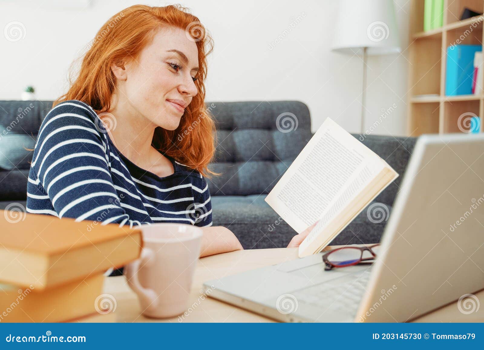 Young Student Watching School Lesson in Streaming Stock Photo - Image ...