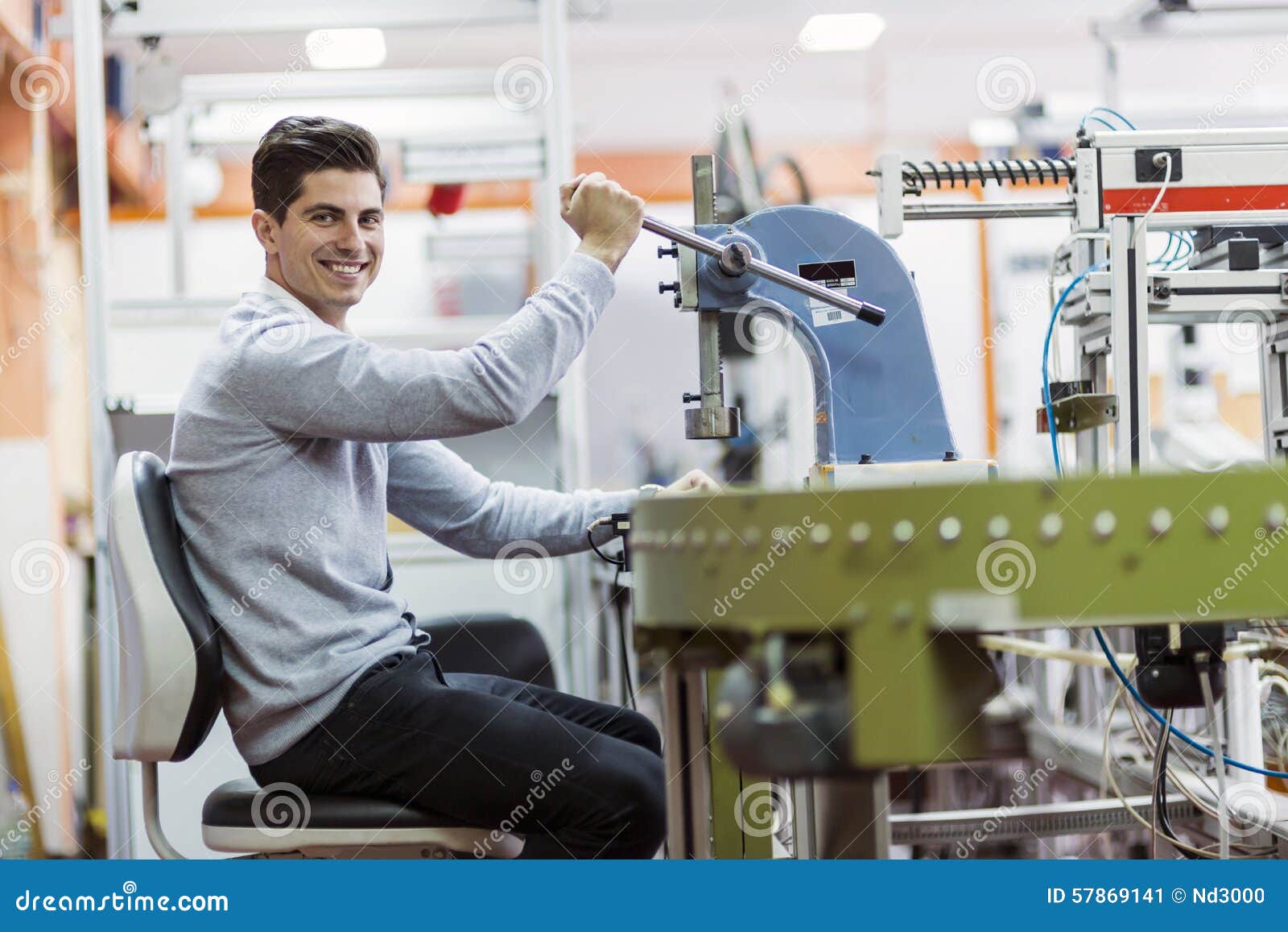 Young Student Working on a Project Stock Image - Image of computing ...