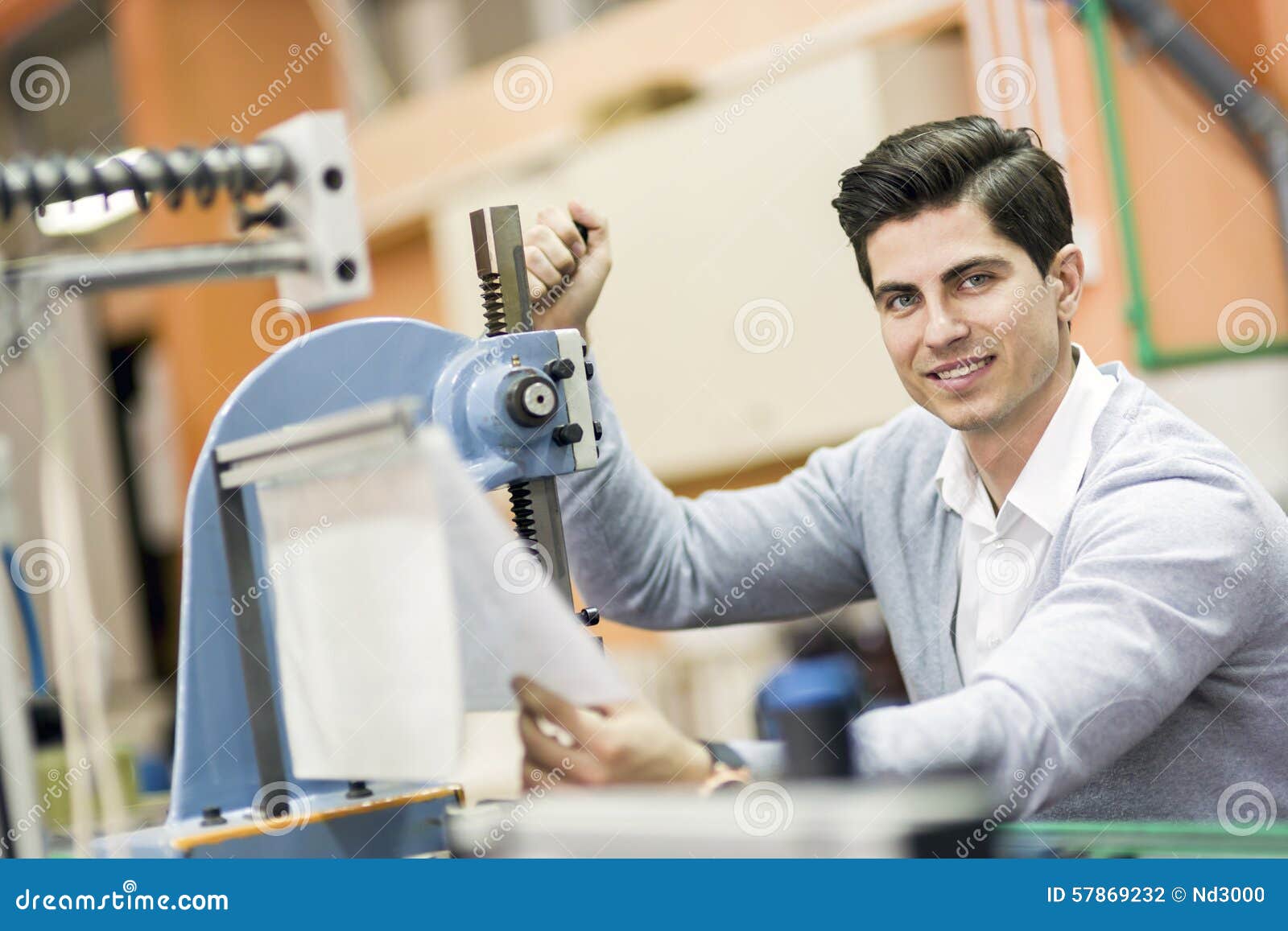 Young Student Working on a Project Stock Photo - Image of research ...