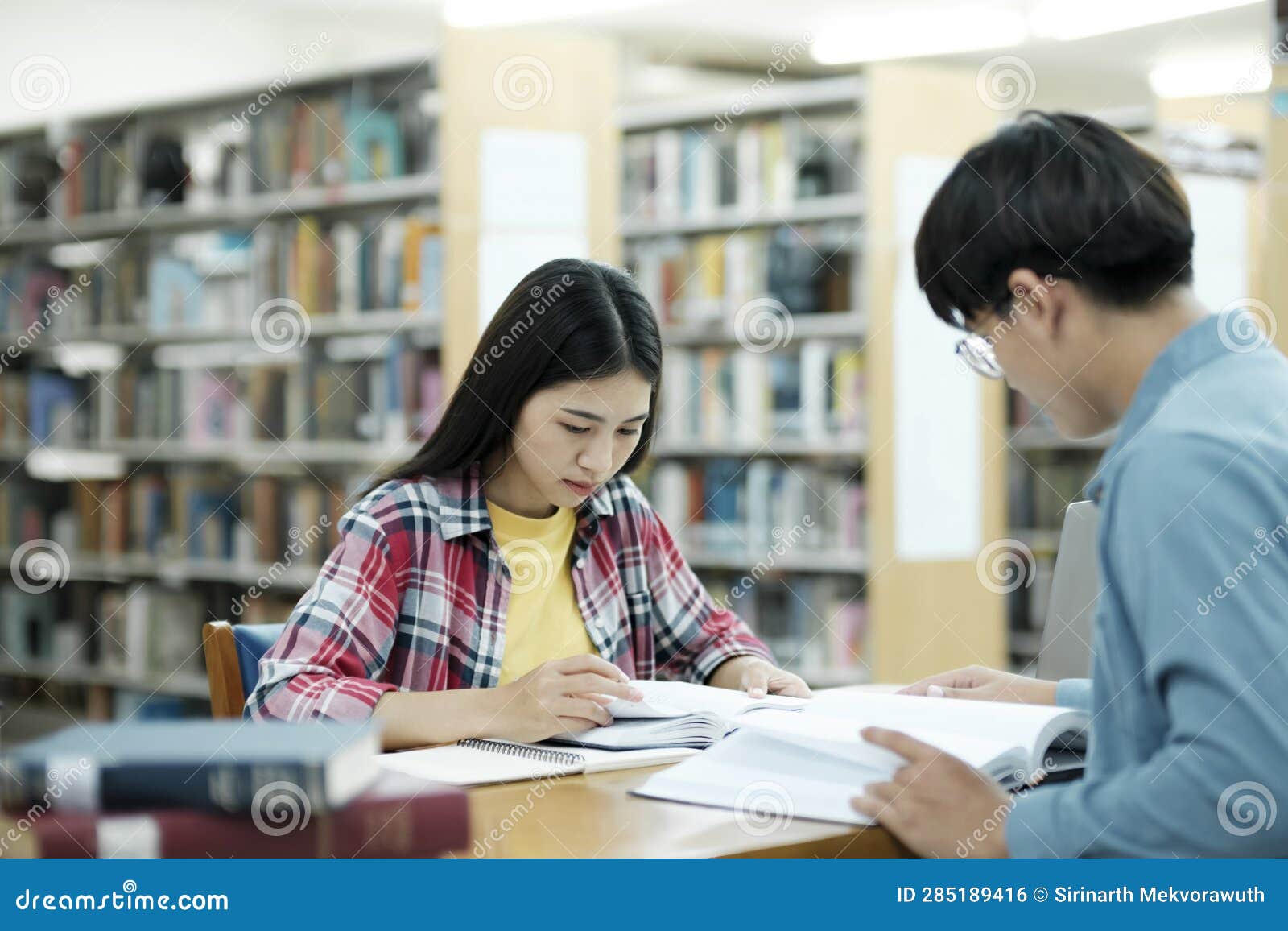 Young Students Campus Helps Friend Catching Up and Learning. Stock ...