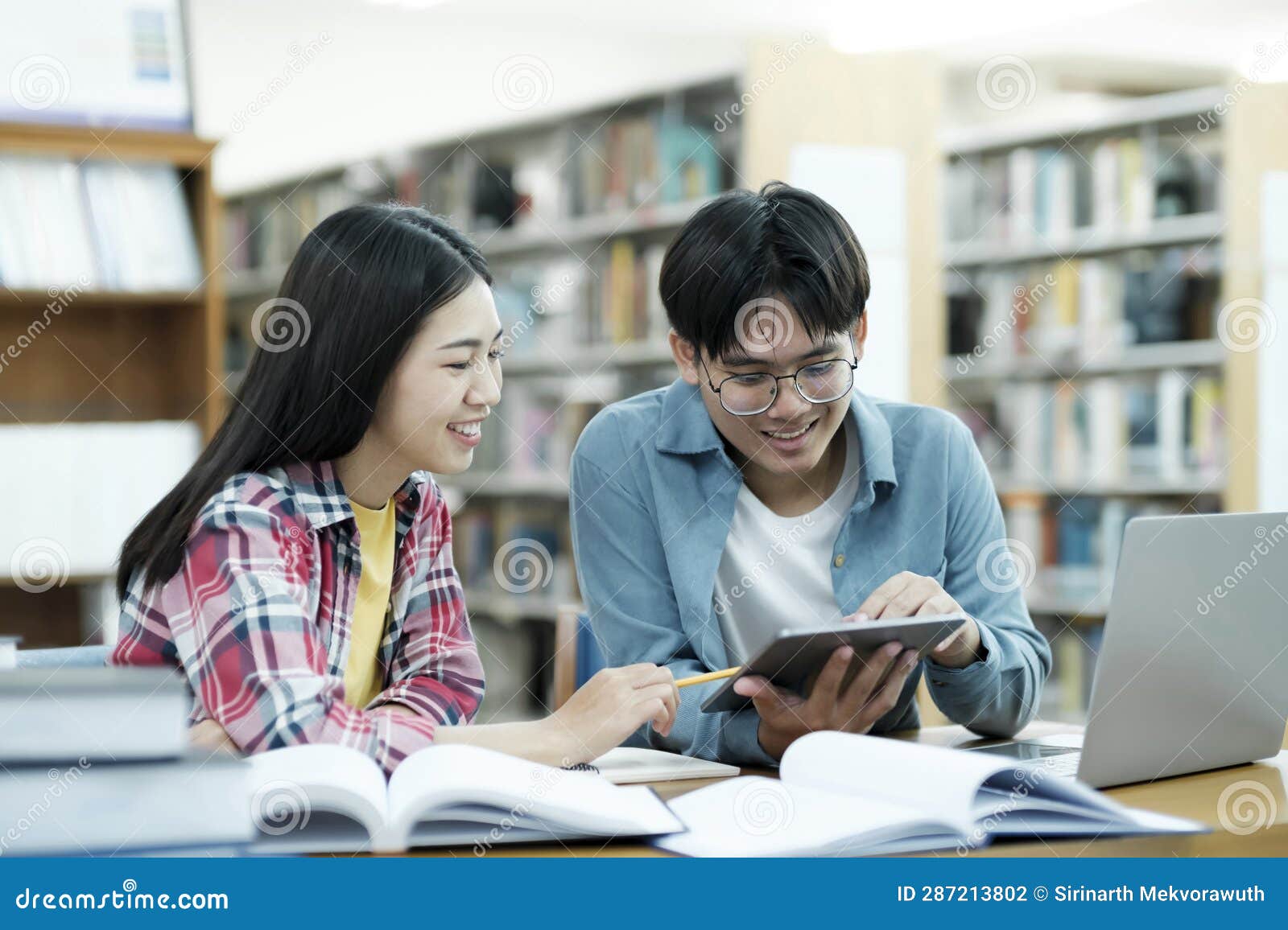 Young Students Campus Helps Friend Catching Up and Learning. Stock ...