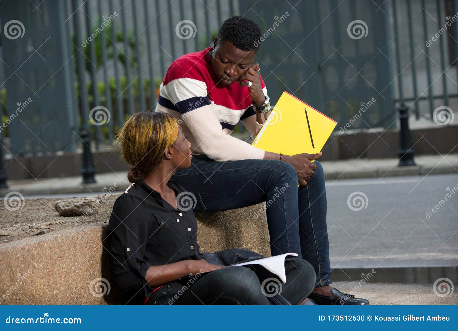 Young students after class stock photo. Image of jeans - 173512630
