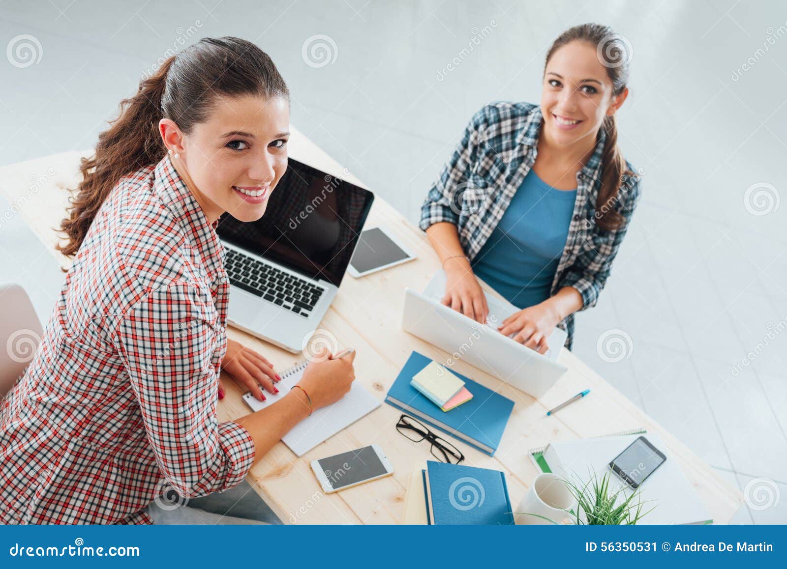 Young Students Doing Their Homework Stock Image - Image of friendship ...