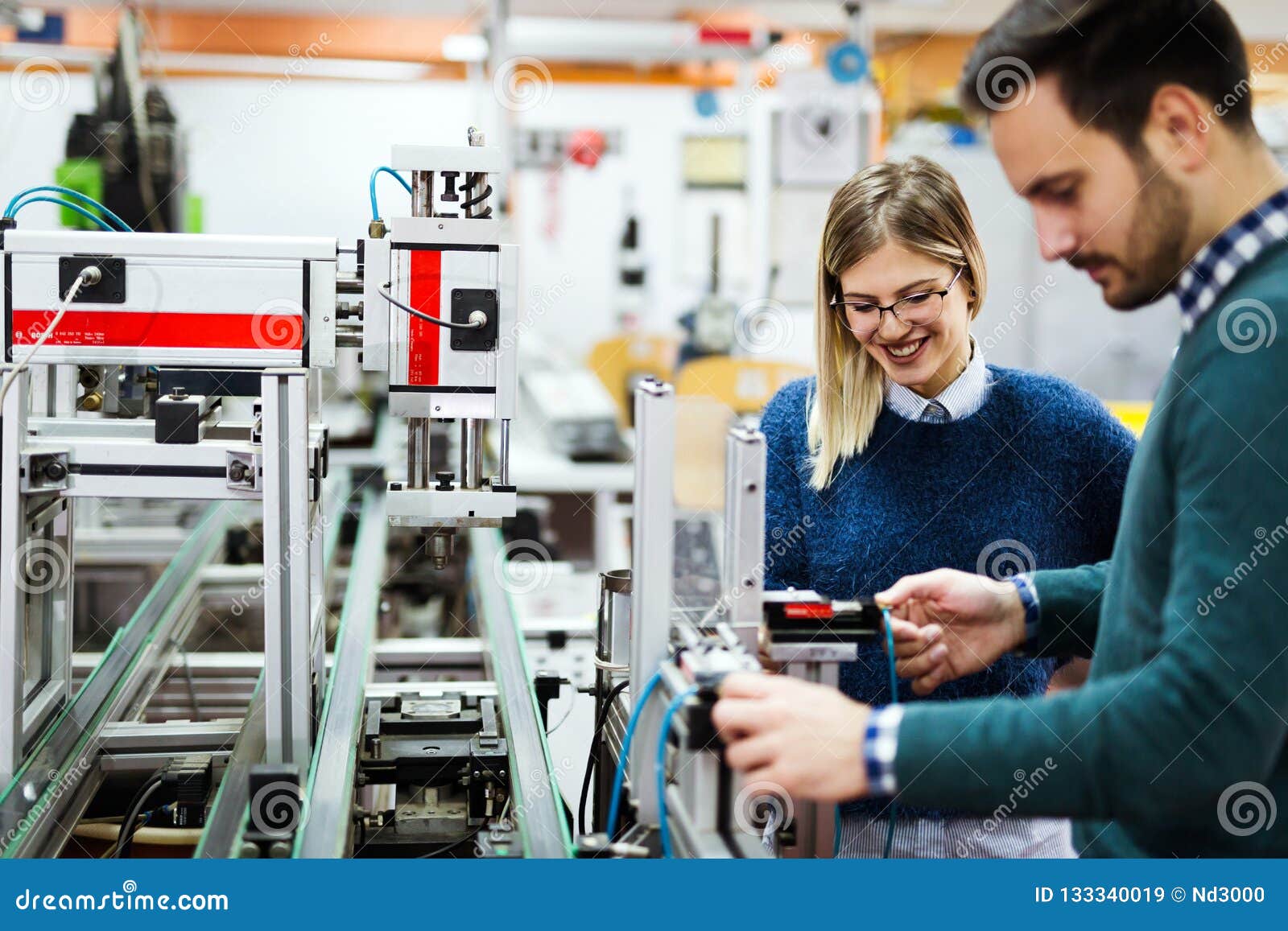 Young Students of Electronics Working on Project Stock Image - Image of ...