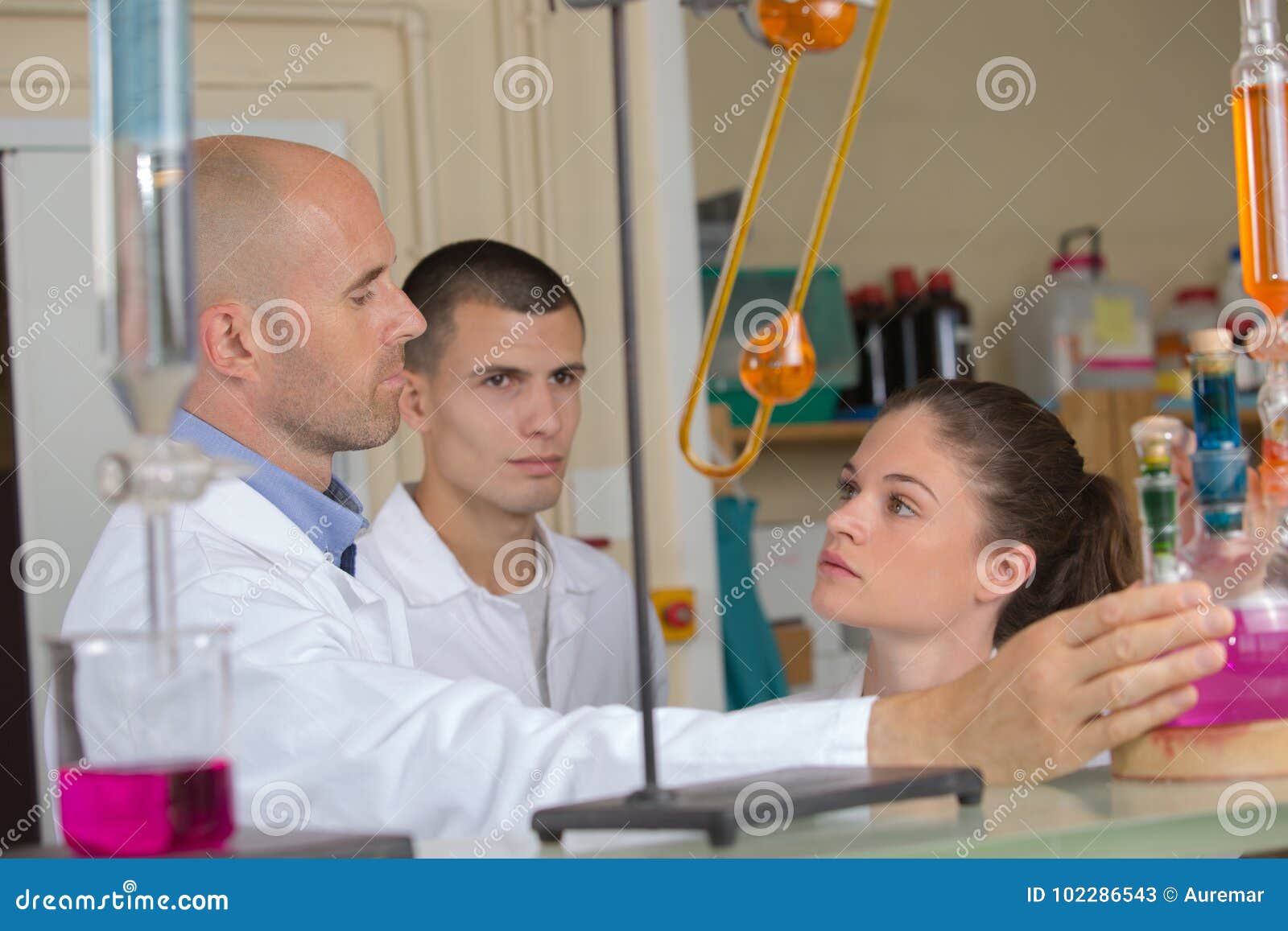 Young Students at Elementary Chemistry Science Class Stock Image ...