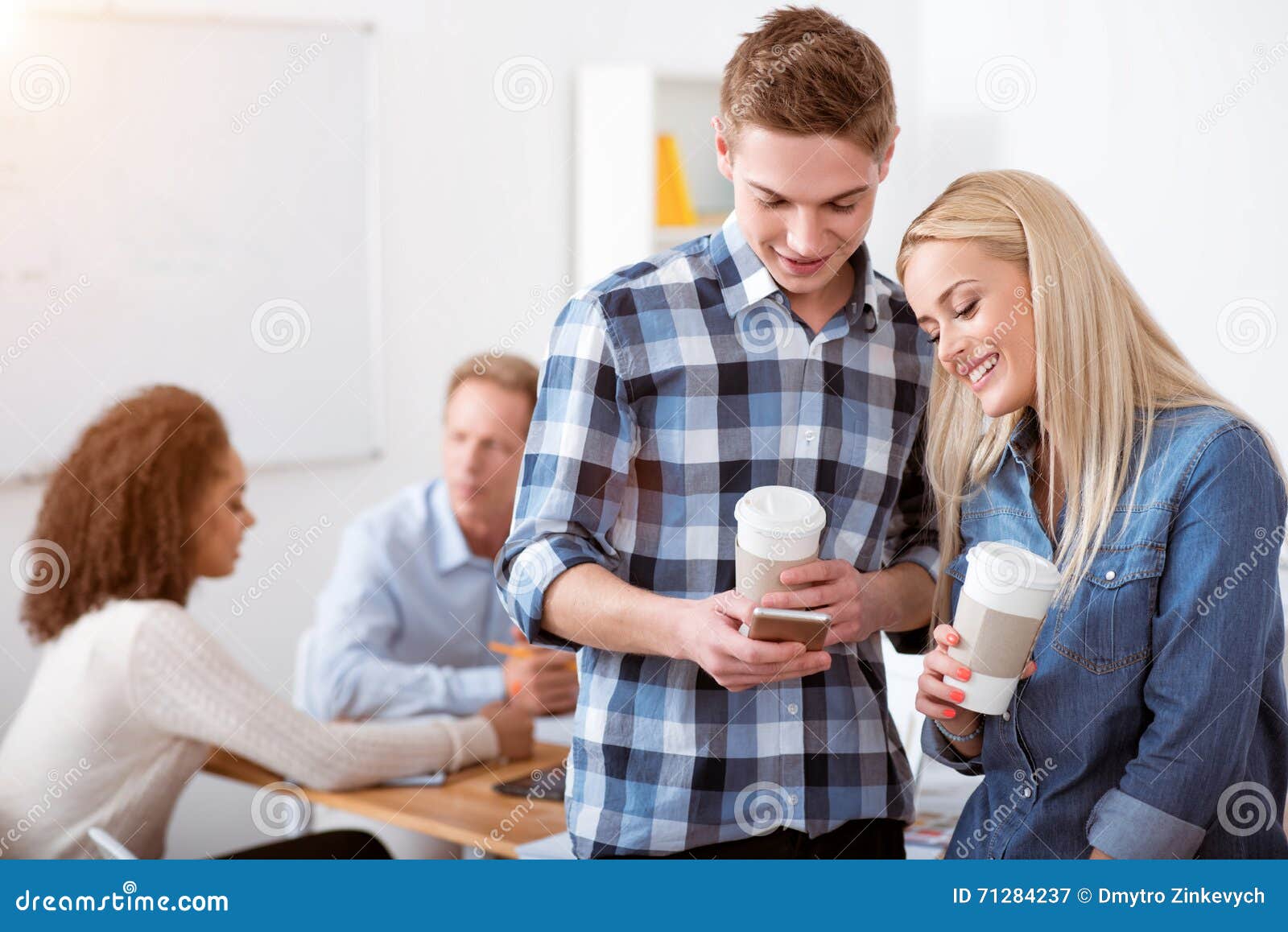 Young Students Having Free Time Stock Image - Image of cheerful, nice ...