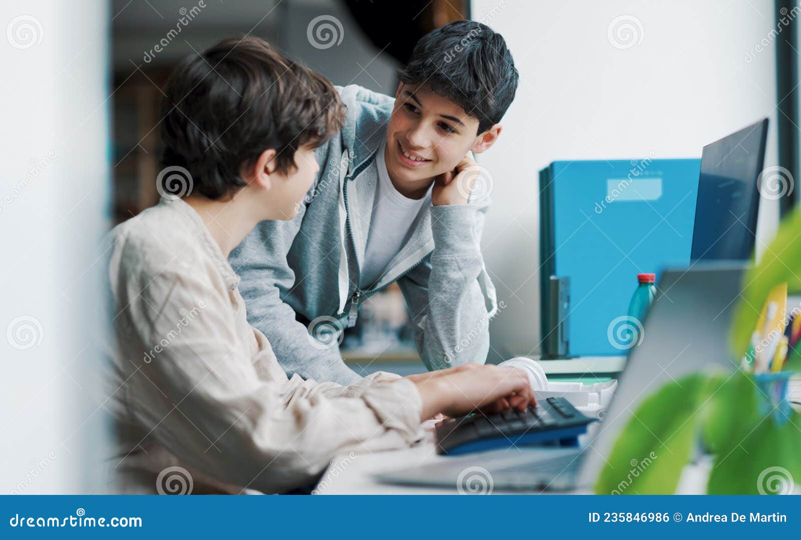 Students Working with Computers in the Lab Stock Photo - Image of ...