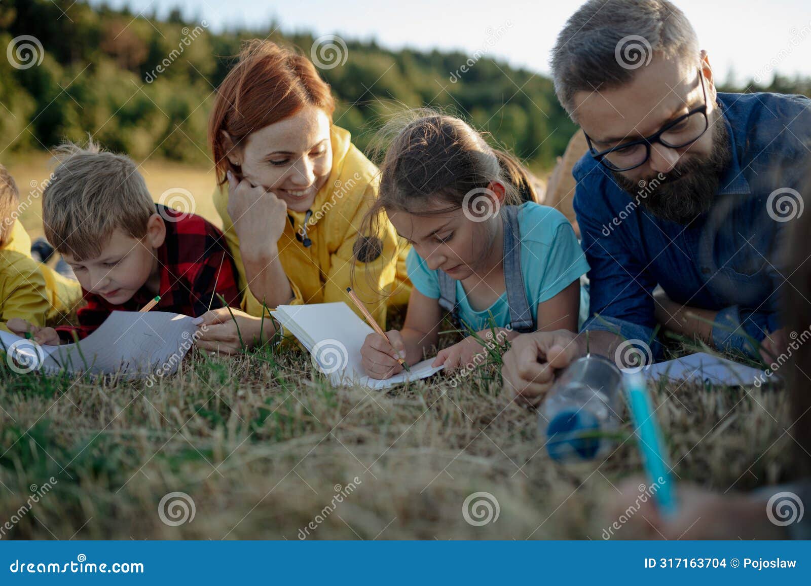 Young Students Learning about Nature, Forest Ecosystem during Biology ...