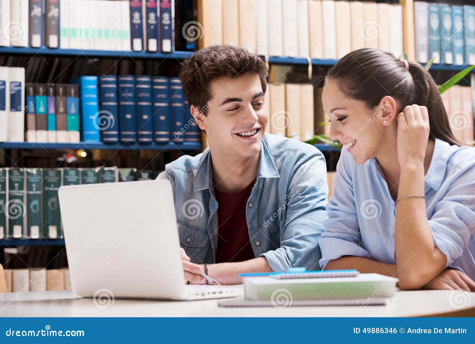 Young Students at the Library Stock Photo - Image of girl, female: 49886346