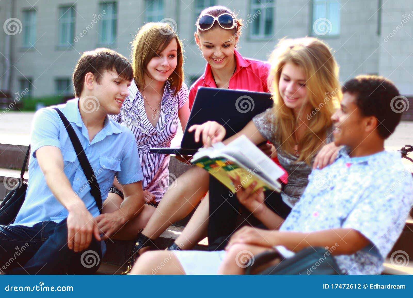 Young students lined up stock photo. Image of fresh, people - 17472612