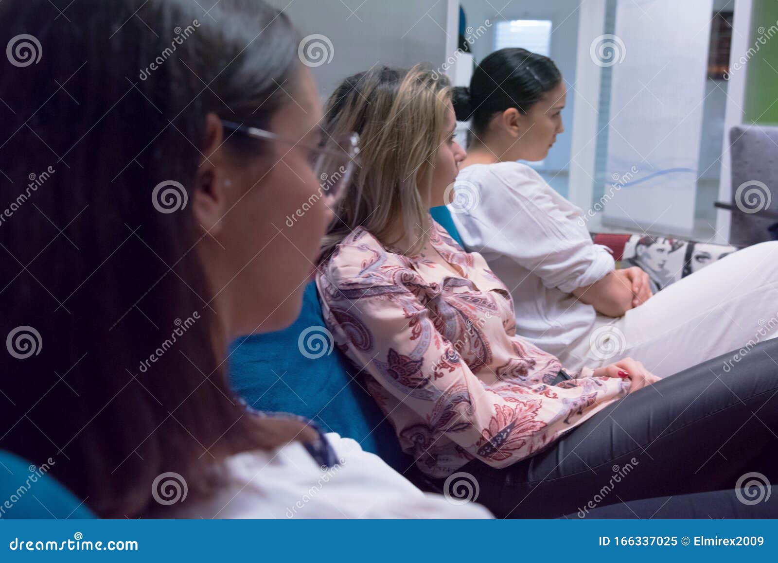 Young Students Listening the Lecture with Interest on University Stock ...
