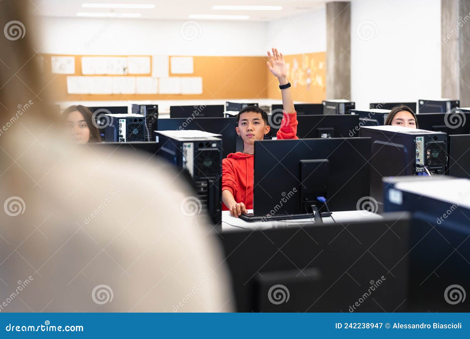 Young Students Listening a Lesson in High School Stock Image - Image of ...