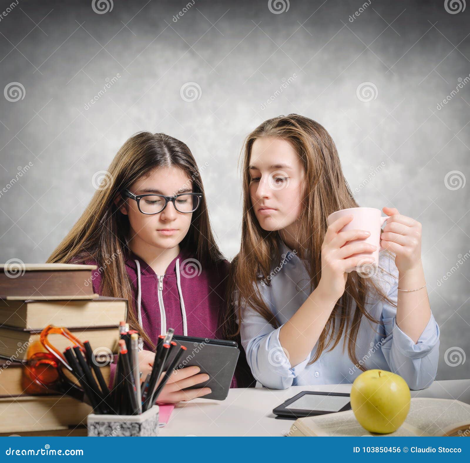 Young Students Reading an Ebook Stock Photo - Image of knowledge ...