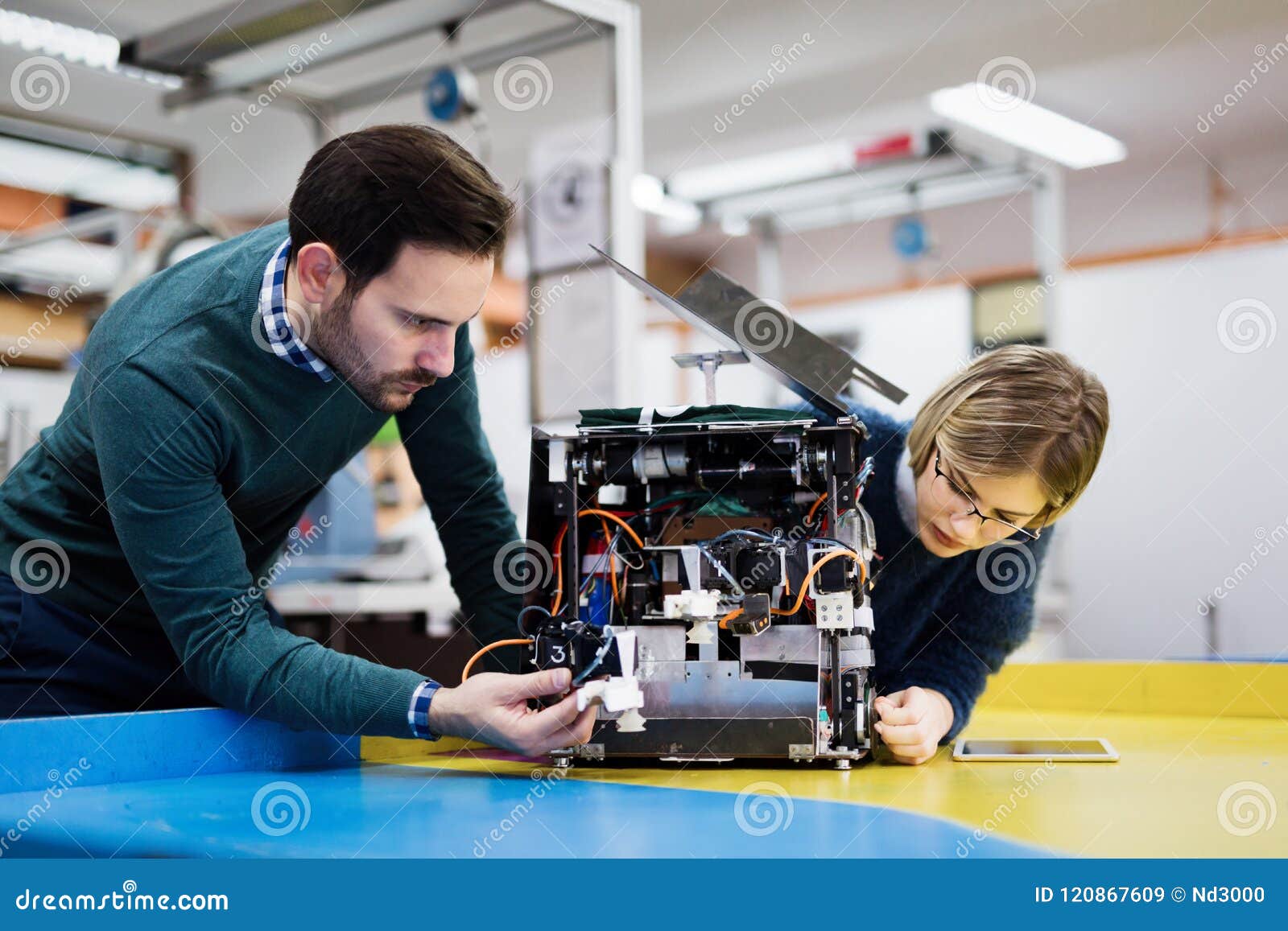 Young Students of Robotics Working on Project Stock Image - Image of ...