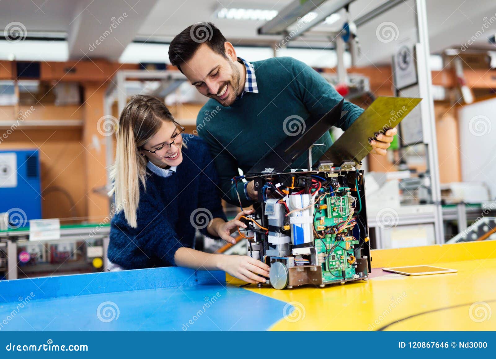 Young Students of Robotics Working on Project Stock Photo - Image of ...