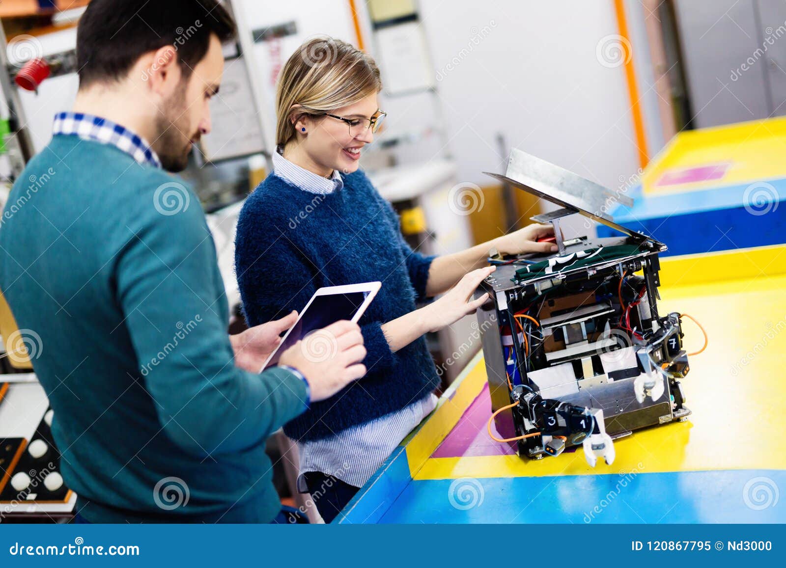 Young Students of Robotics Working on Project Stock Image - Image of ...
