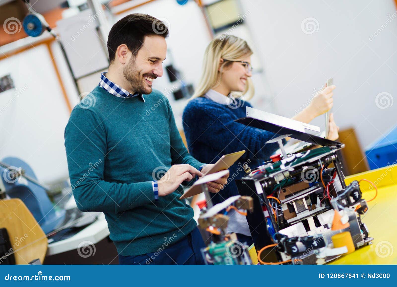 Young Students of Robotics Working on Project Stock Image - Image of ...