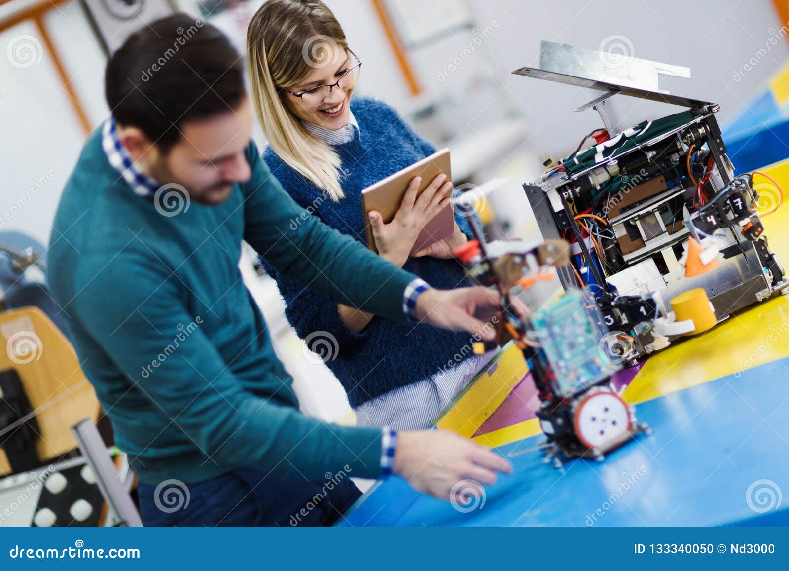 Young Students of Robotics Working on Project Stock Photo - Image of ...