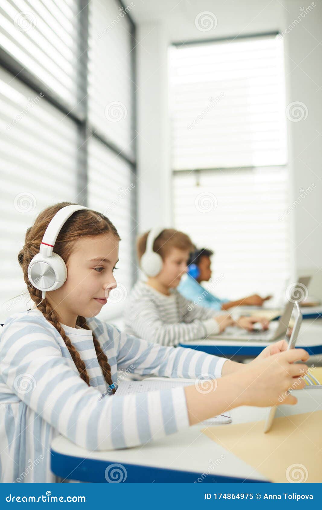 Modern Lesson at School stock image. Image of lifestyles - 174864975