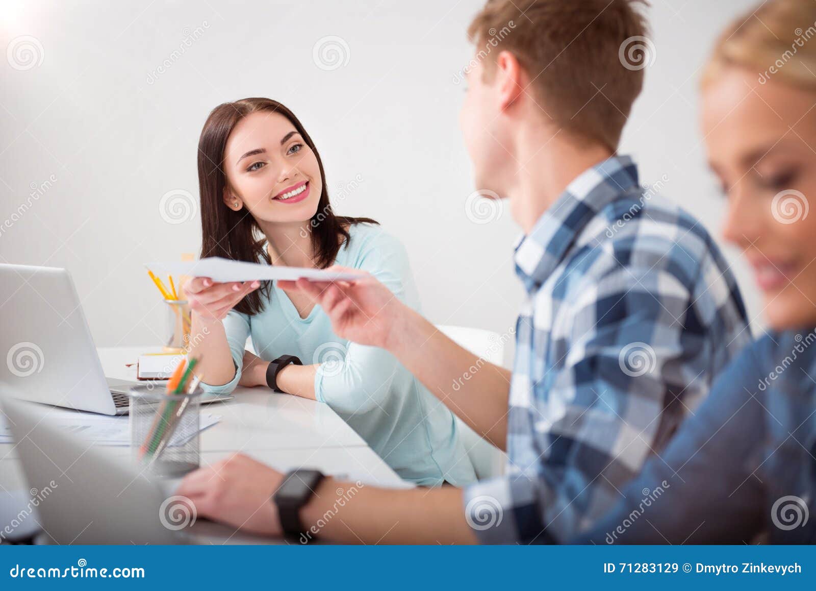 Young Students Studying and Using Computers Stock Image - Image of busy ...