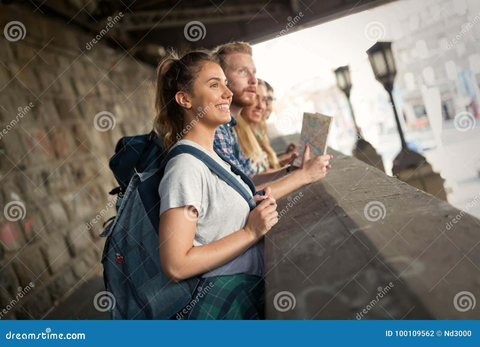 Young Students on a Travelling Adventure Stock Photo - Image of female ...